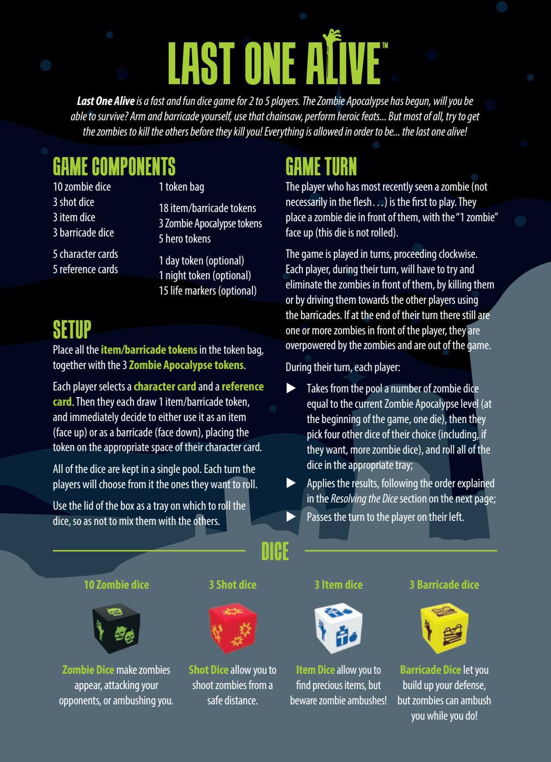 Last One Alive (English Rulebook) by Ares Games Srl - Issuu