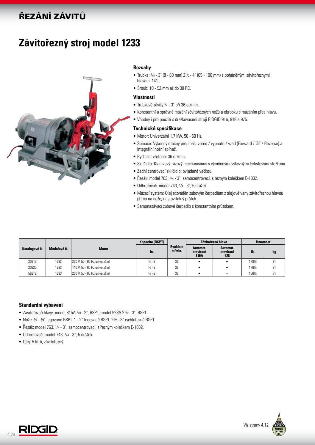 RIDGID catalogue Czech by RIDGID Europe - Issuu