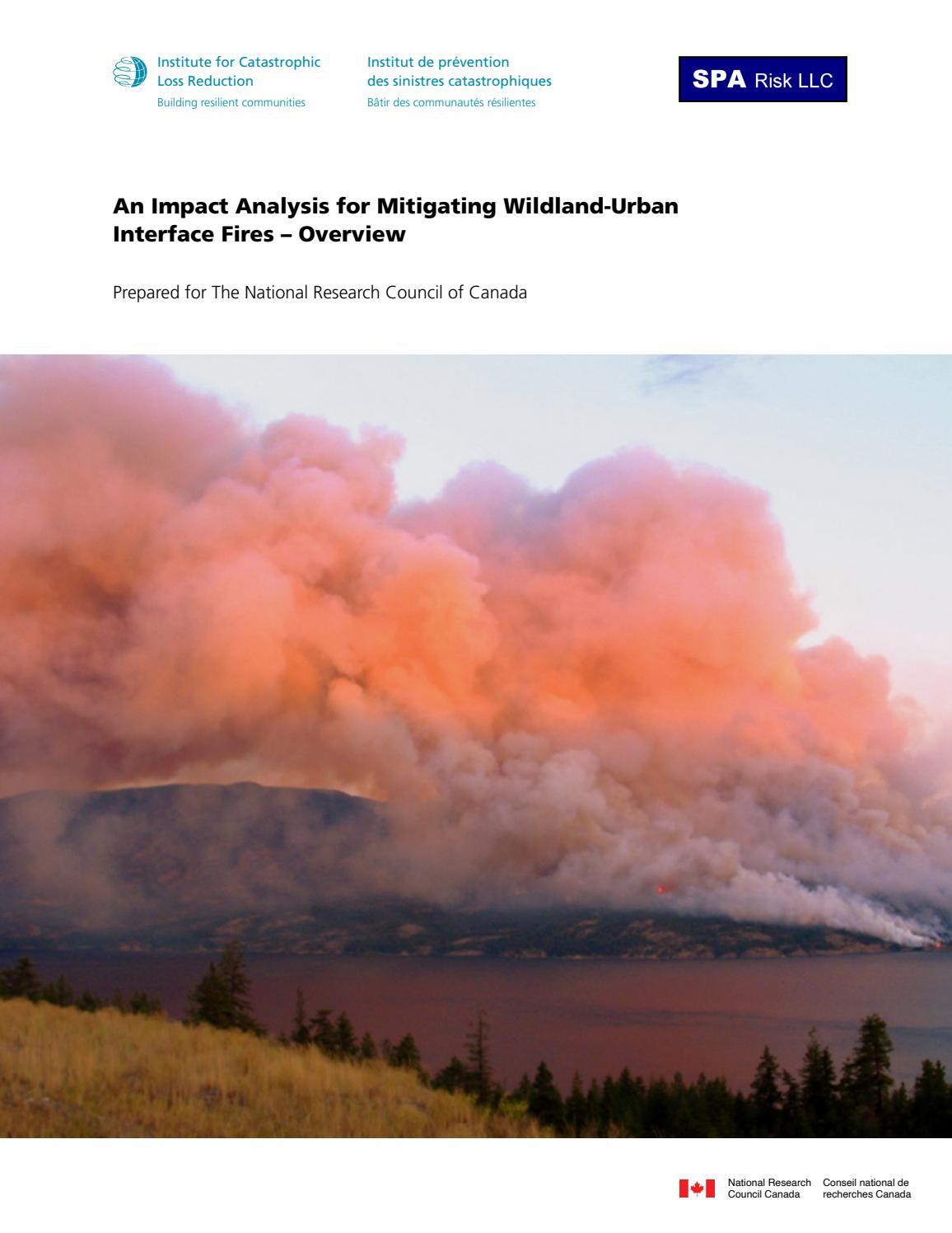 An impact analysis for the National Guide for Wildland-Urban Interface ...