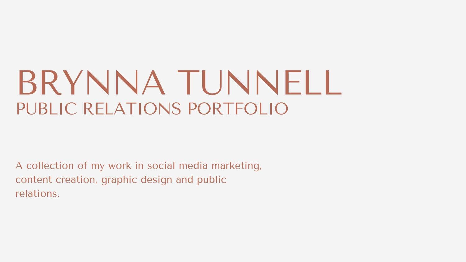 Brynna Tunnell - Public Relations Portfolio by brynnatunnell - Issuu
