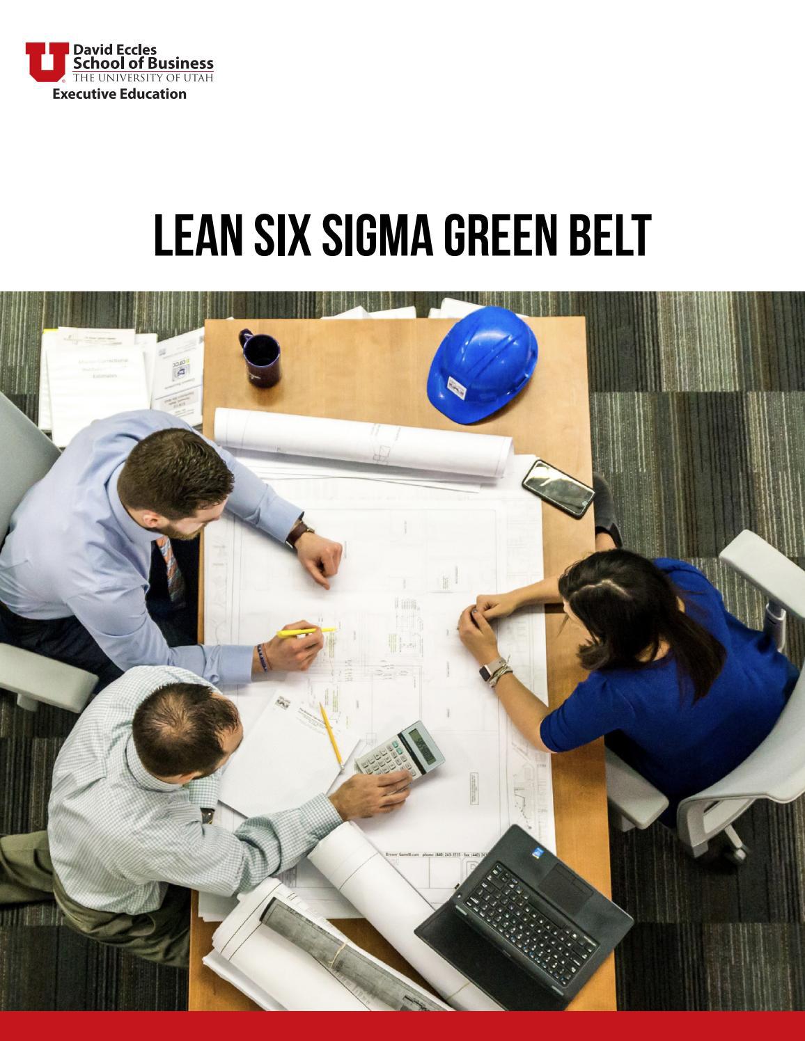 Lean Six Sigma Green Belt Class Guide by University of Utah's MBA ...