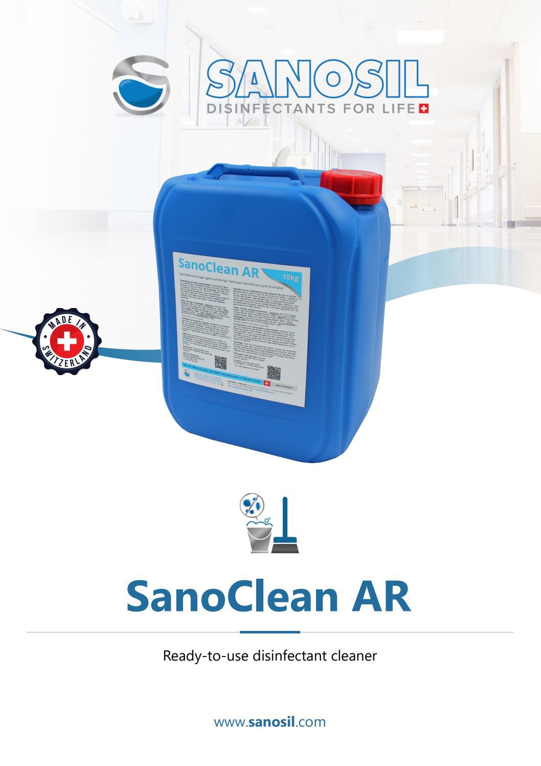 Sano Clean AR Surface Disinfectant and Cleanser V3.3 EN.pdf by Sanosil ...