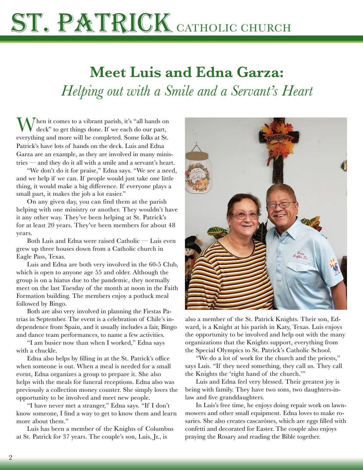 St. Patrick Catholic Church Newsletter — January 2022 by Catholic ...