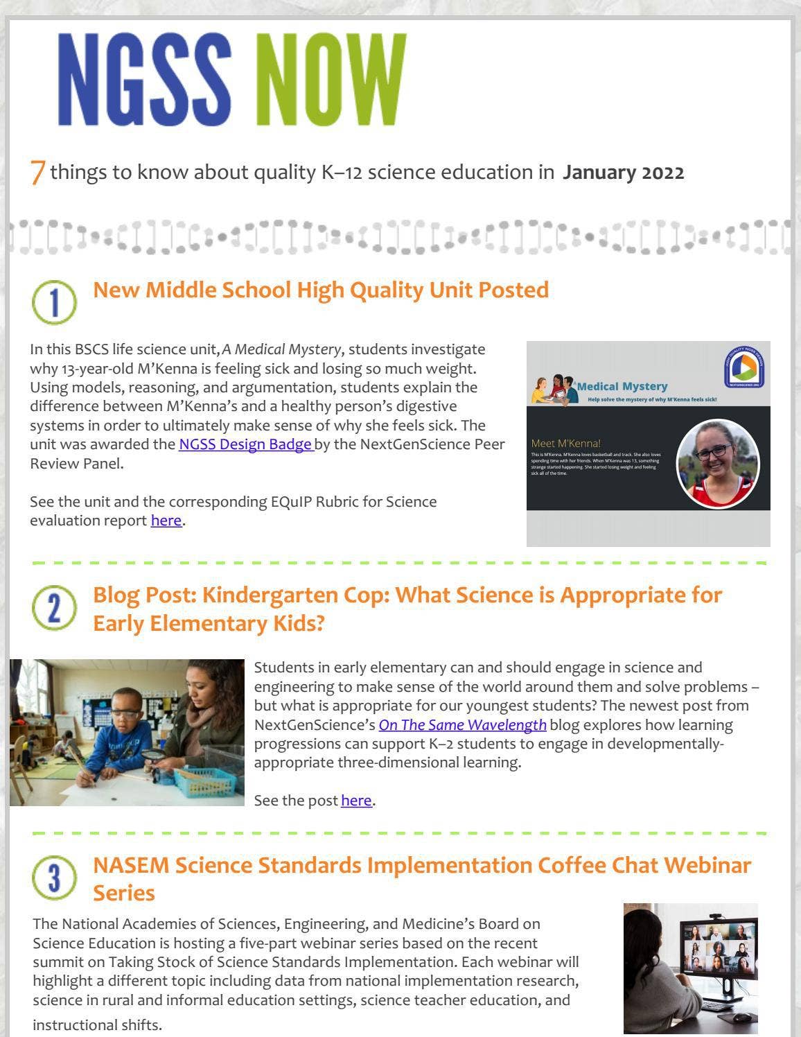 January 2022 NGSS Now Newsletter by NextGenScience - Issuu