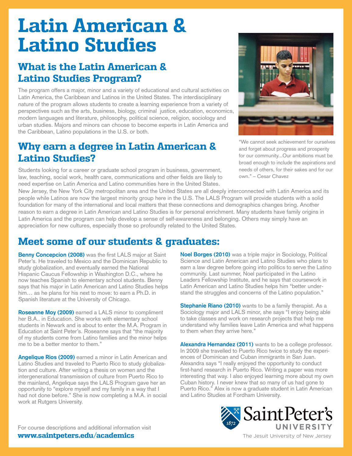 Latin American and Latino Studies by Saint Peter's University - Issuu