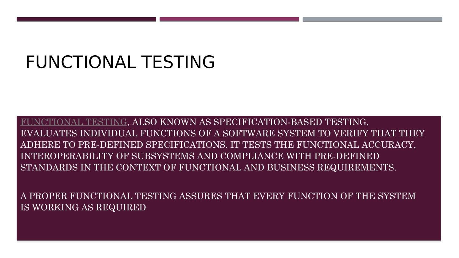 Functional testing by Webomates INC - Issuu
