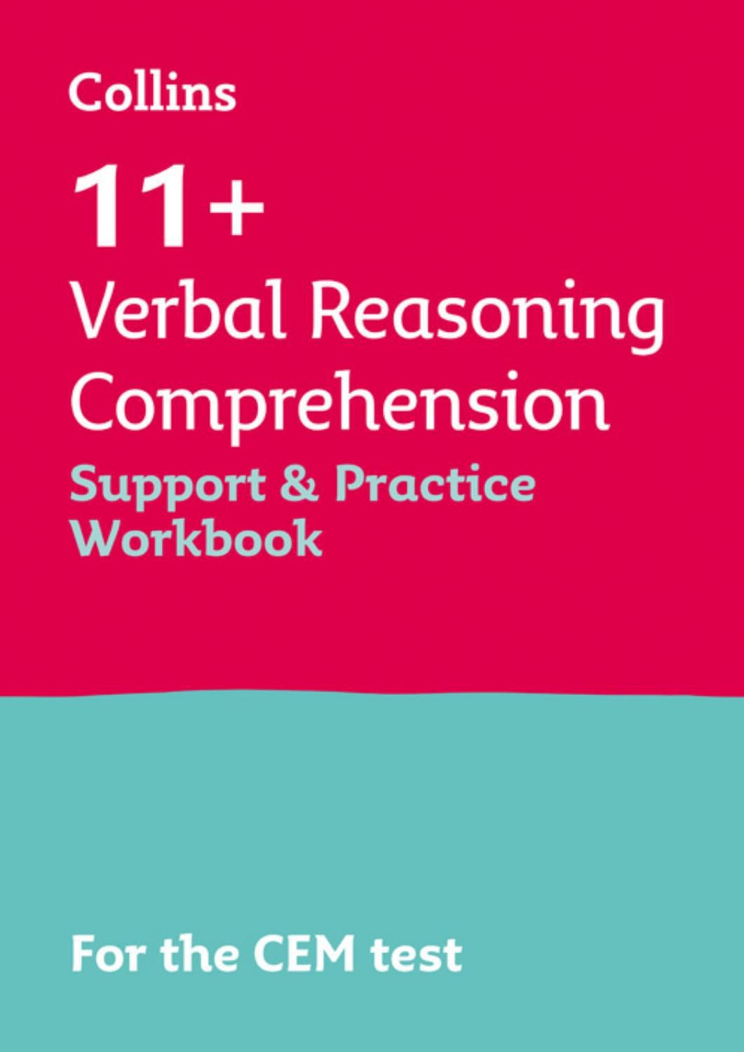 11+ Verbal Reasoning Comprehension Support and Practice Workbook CEM by ...