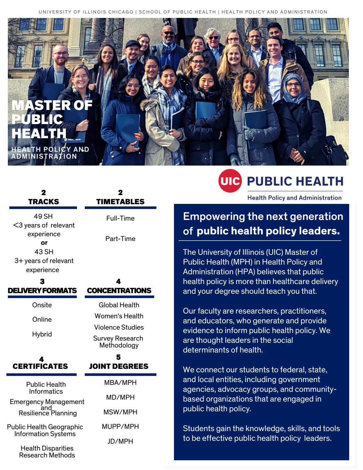 MPH 2020 by UIC Health Policy and Administration - Issuu