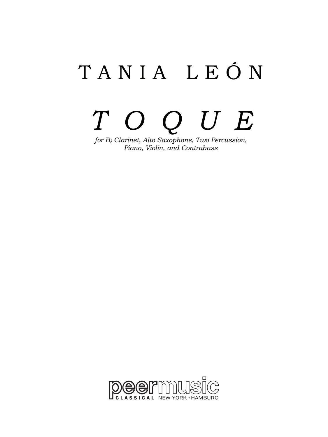 Leon - Toque by Peermusic Classical - Issuu