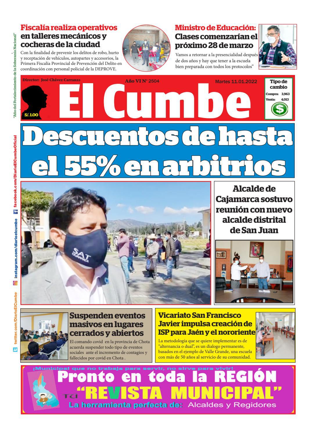Diario El Cumbe 11 de Enero del 2022 by Diario El Cumbe - Issuu