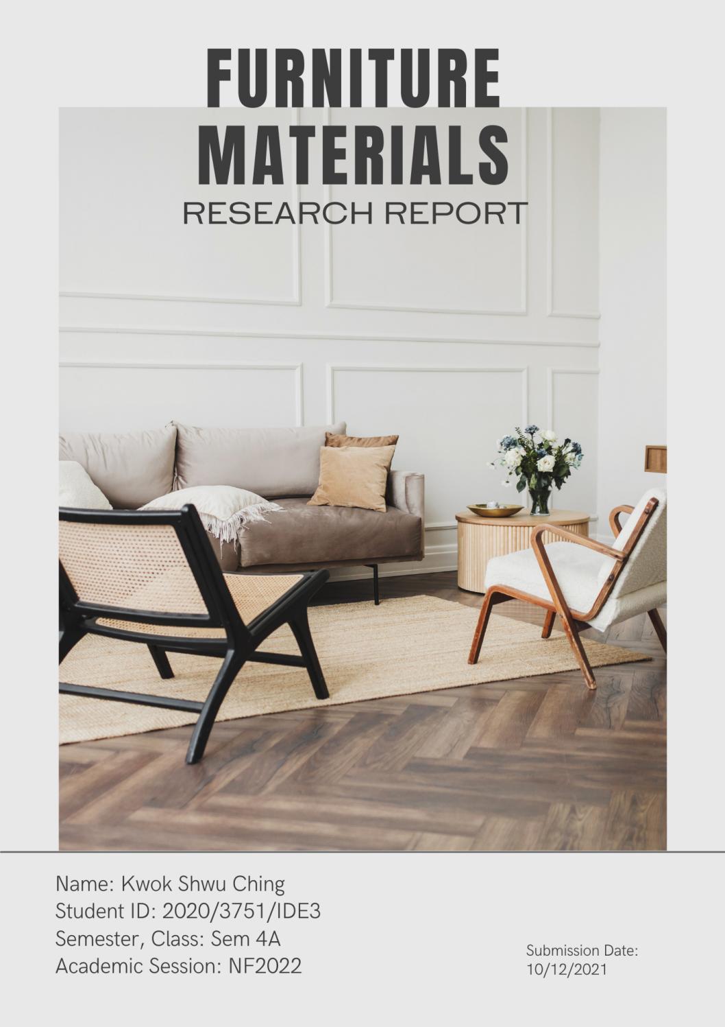 Assignment 2: Furniture Materials Research Report by Kwok Shwu Ching ...