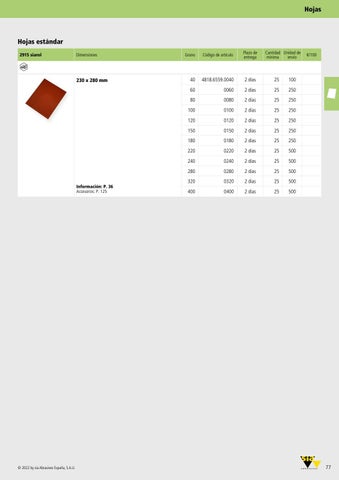 sia Abrasives Espana Catálogo de productos 2022 ES by sia Abrasives - Issuu