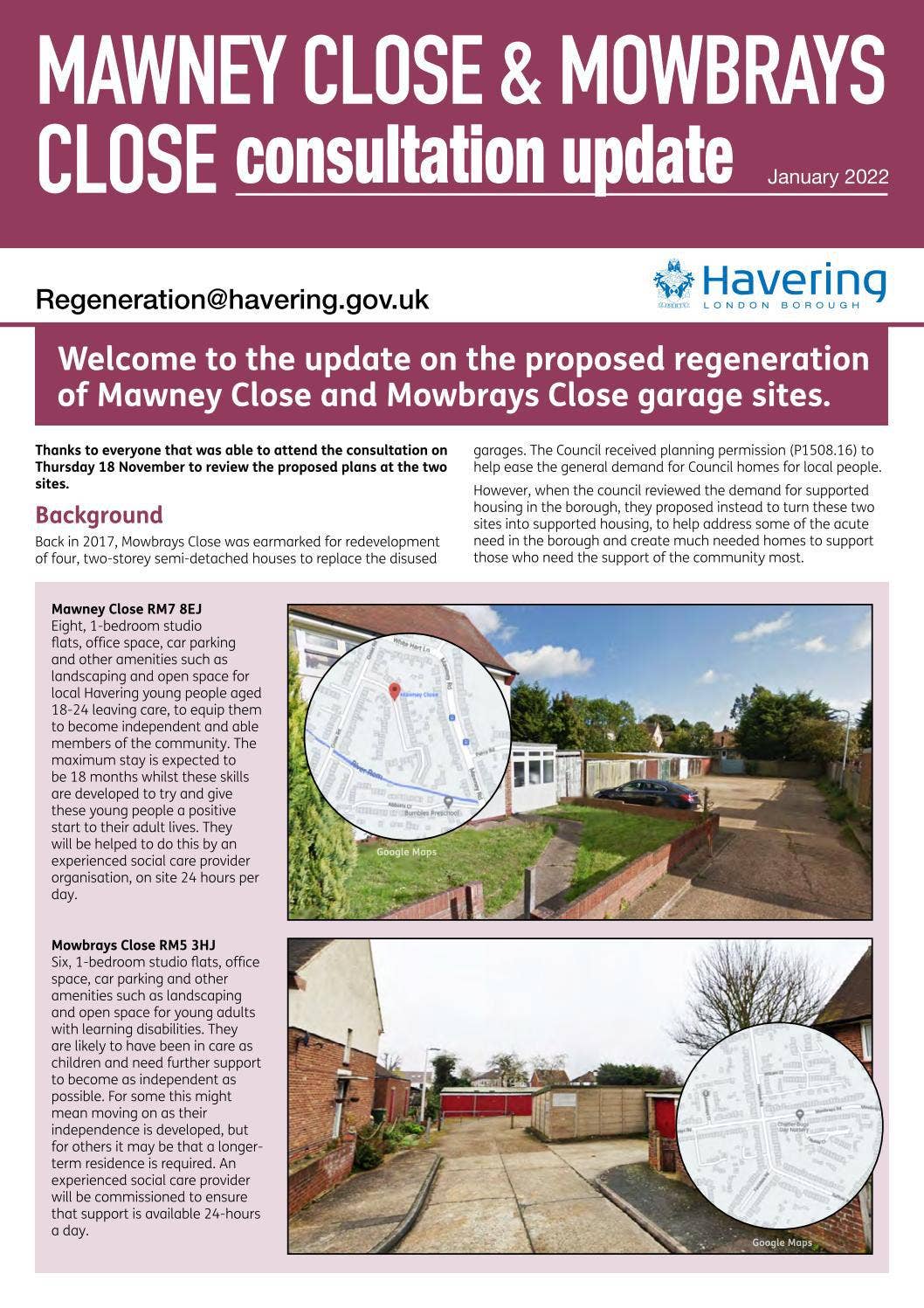 Mawneys and Mowbrays Garage Site development by Havering Council - Issuu