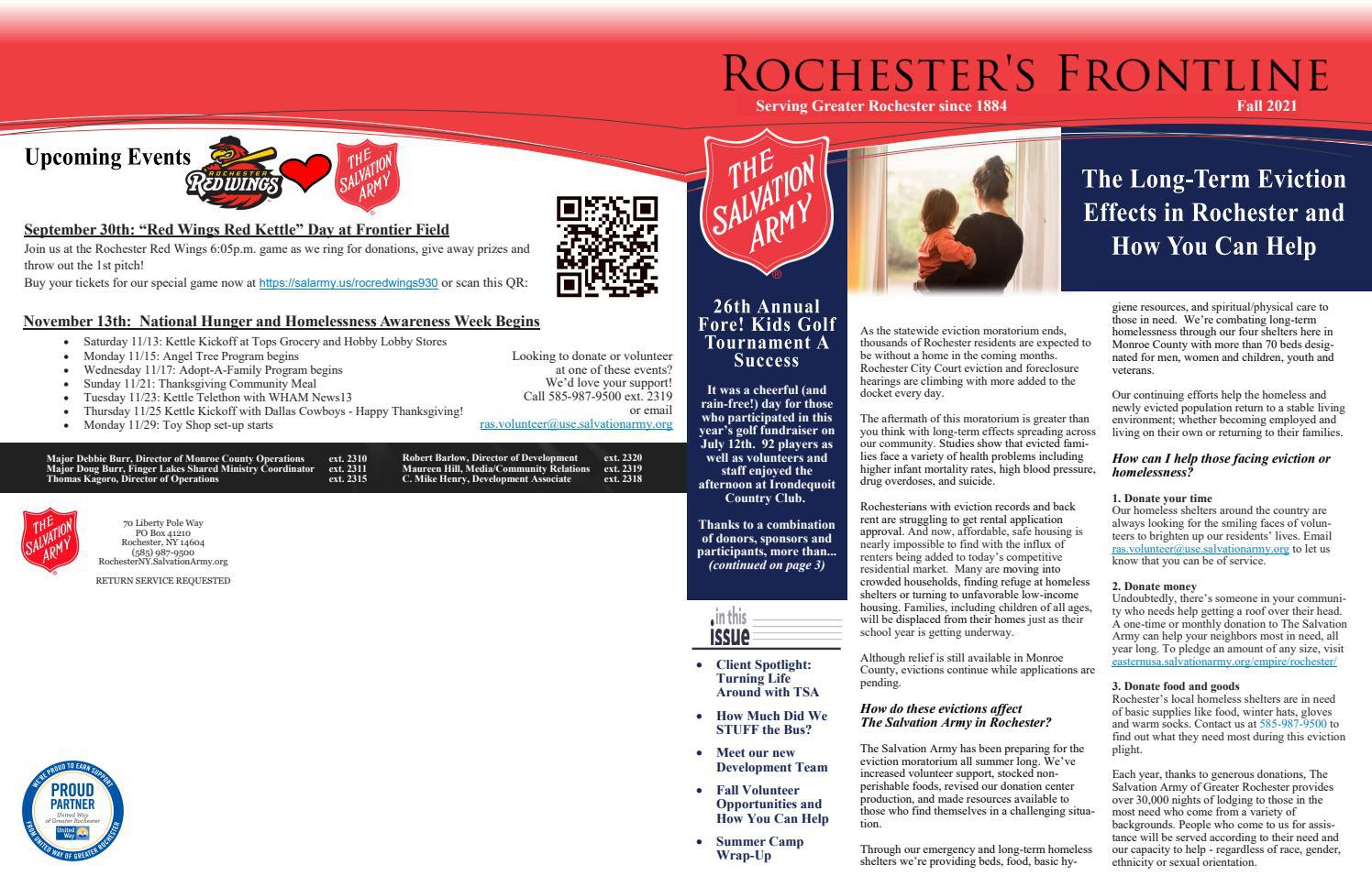 The Salvation Army of Rochester's Fall 2021 Newsletter by The Salvation ...