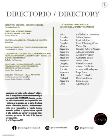 LEGADO INTERNACIONAL Magazine - Décima segunda edición by Pierina ...