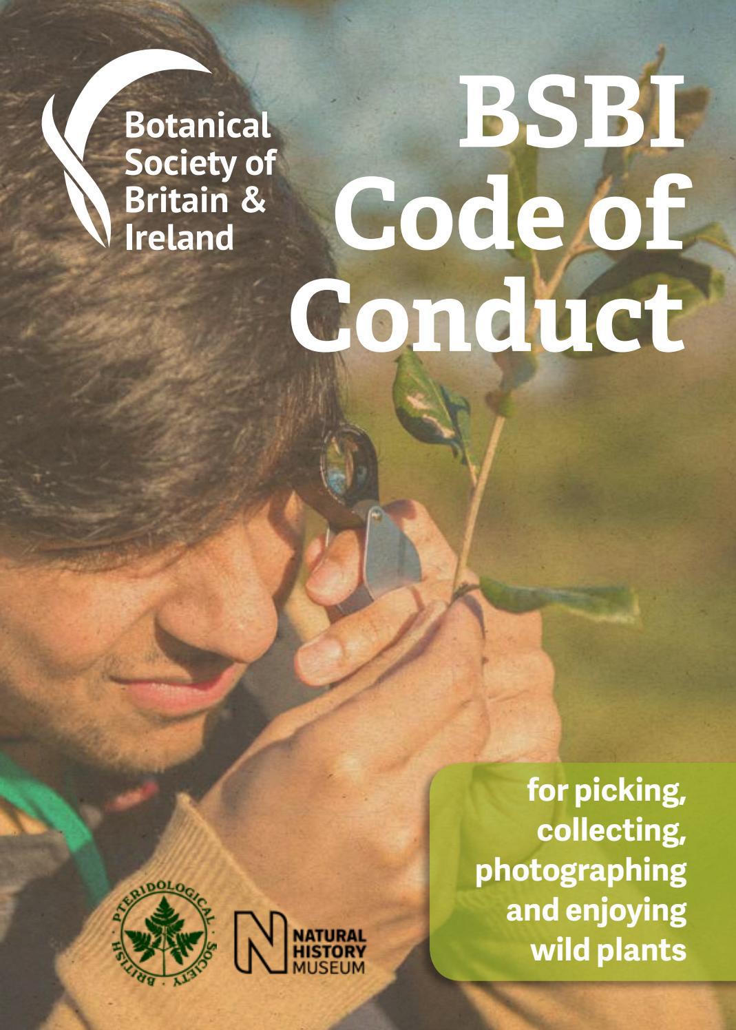 BSBI Code of Conduct by Botanical Society of Britain & Ireland - Issuu