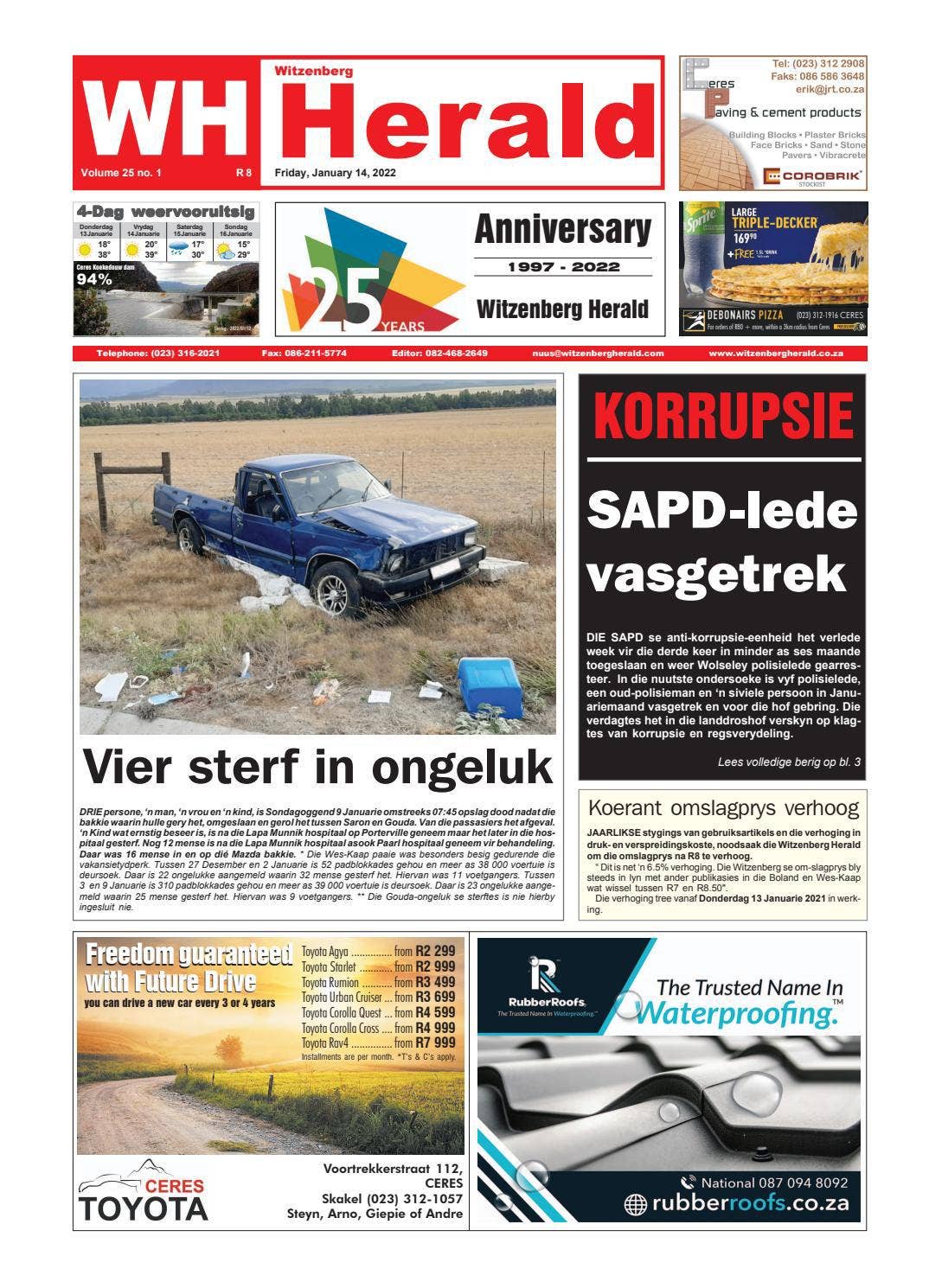 Witzenberg Herald Vol.25 no.1 (Online Weergawe) by Witzenberg Herald ...