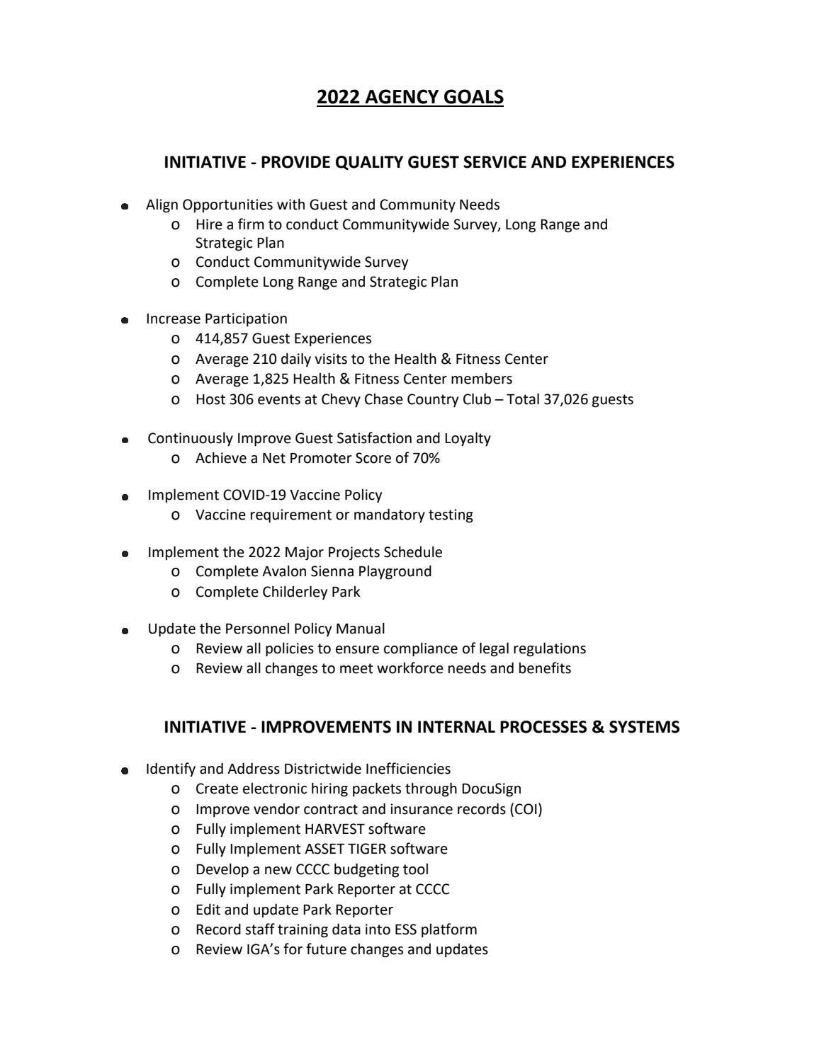 2022 Agency Goals by Wheeling Park District - Issuu