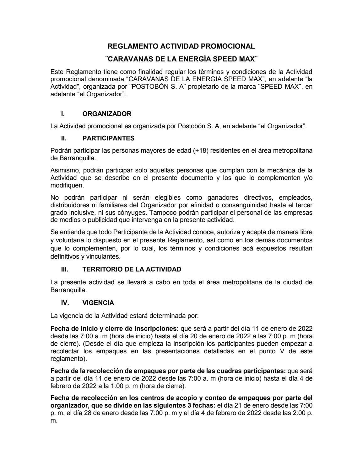 TyC caravanas de la energía Speed Max by Postobon S.A - Issuu