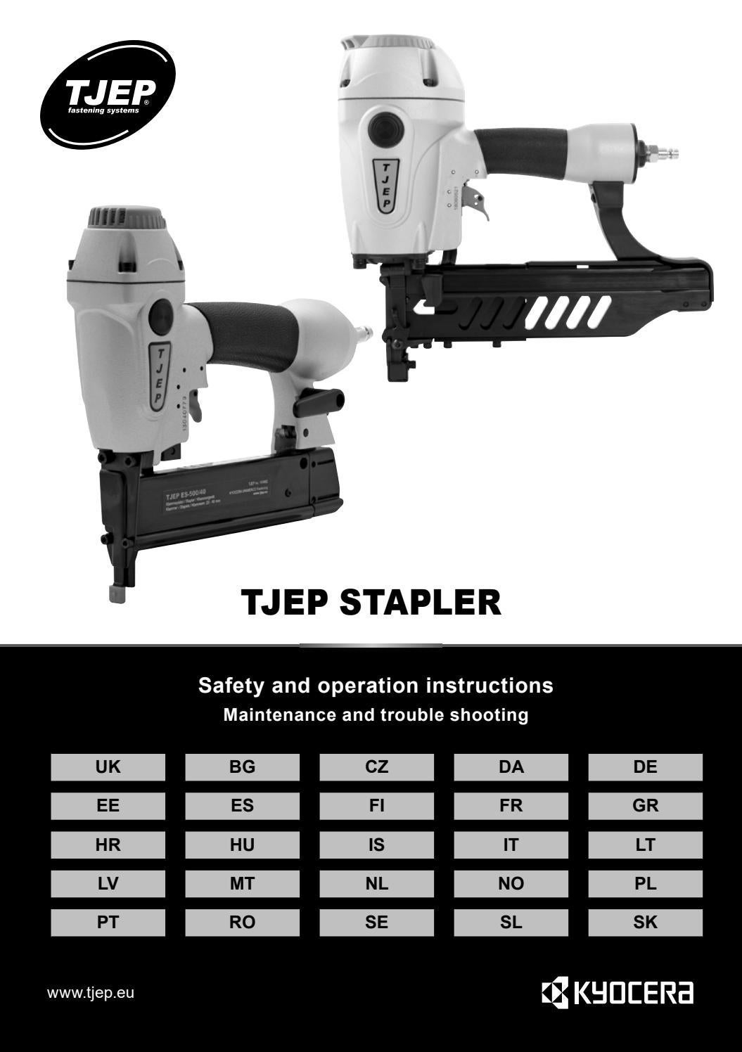 TJEP Safety Manual - Staplers by TJEP - Issuu