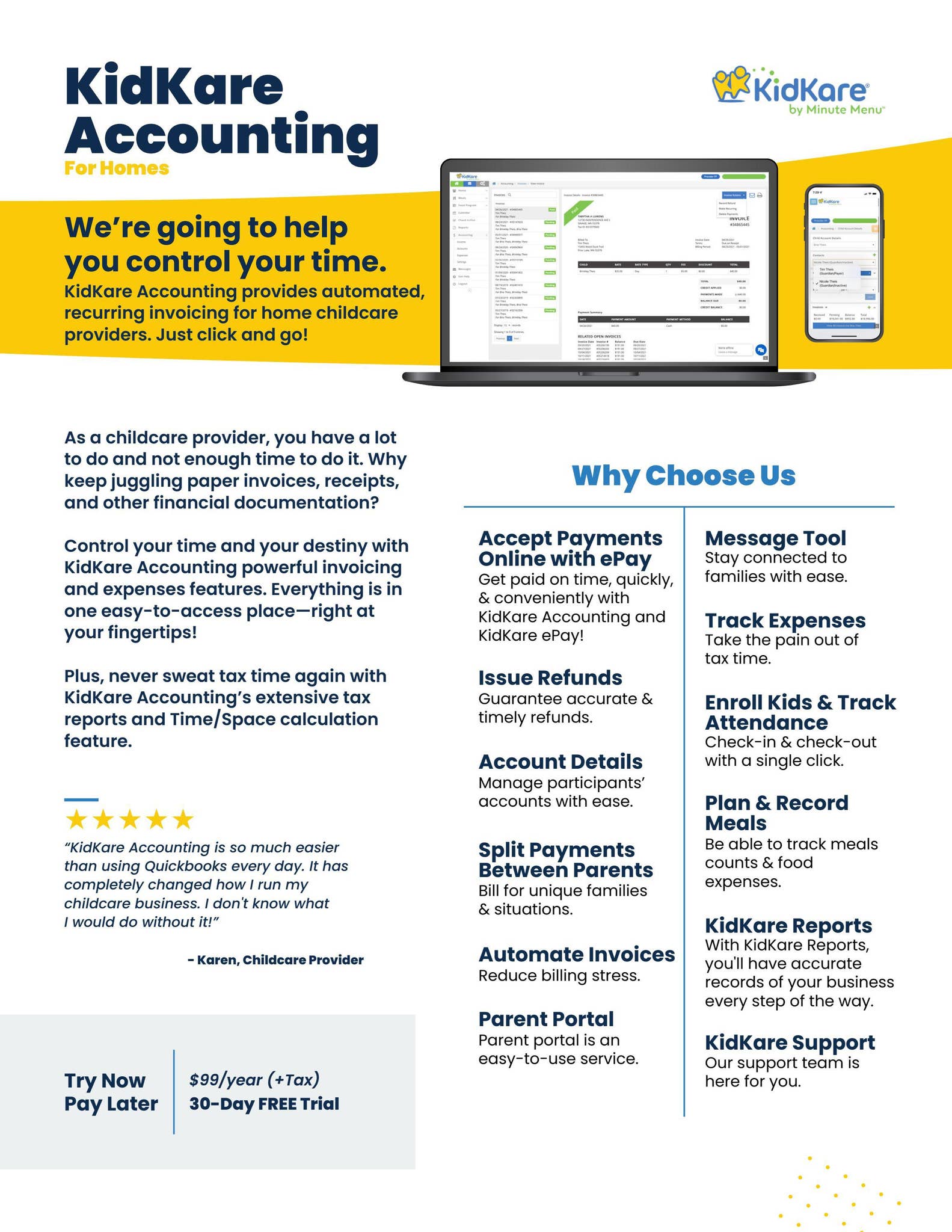 KidKare Accounting Flyer by KidKare by Minute Menu - Issuu
