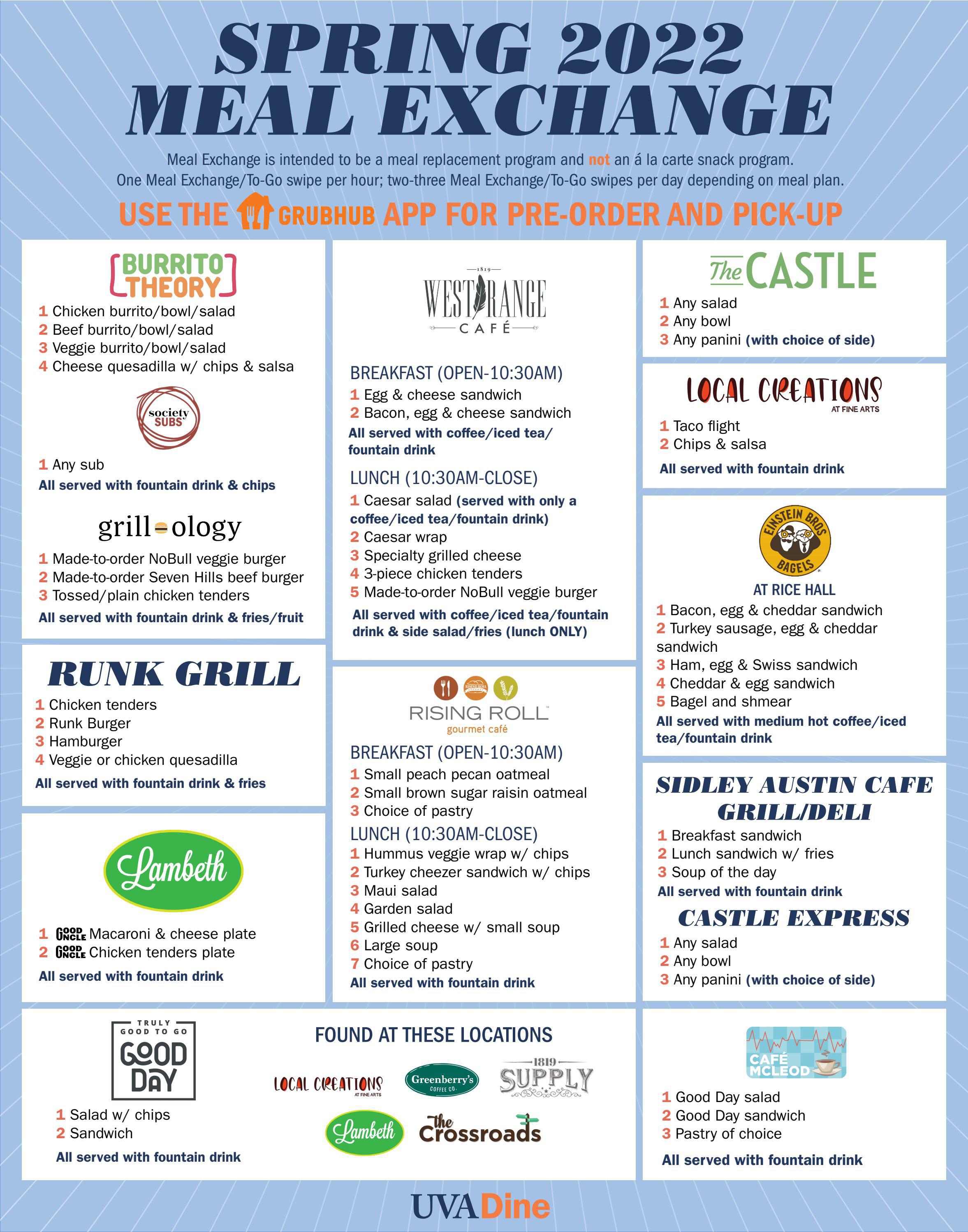 Meal Exchange Spring 2022 by uvadining1 - Issuu