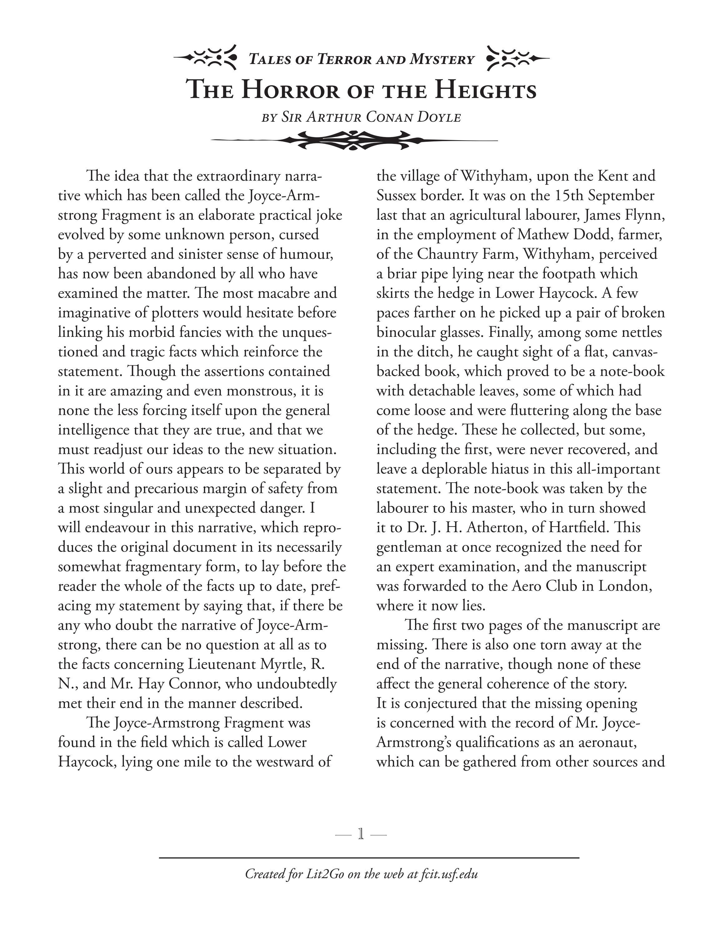 The Horror Of The Heights By Jacdeep Issuu