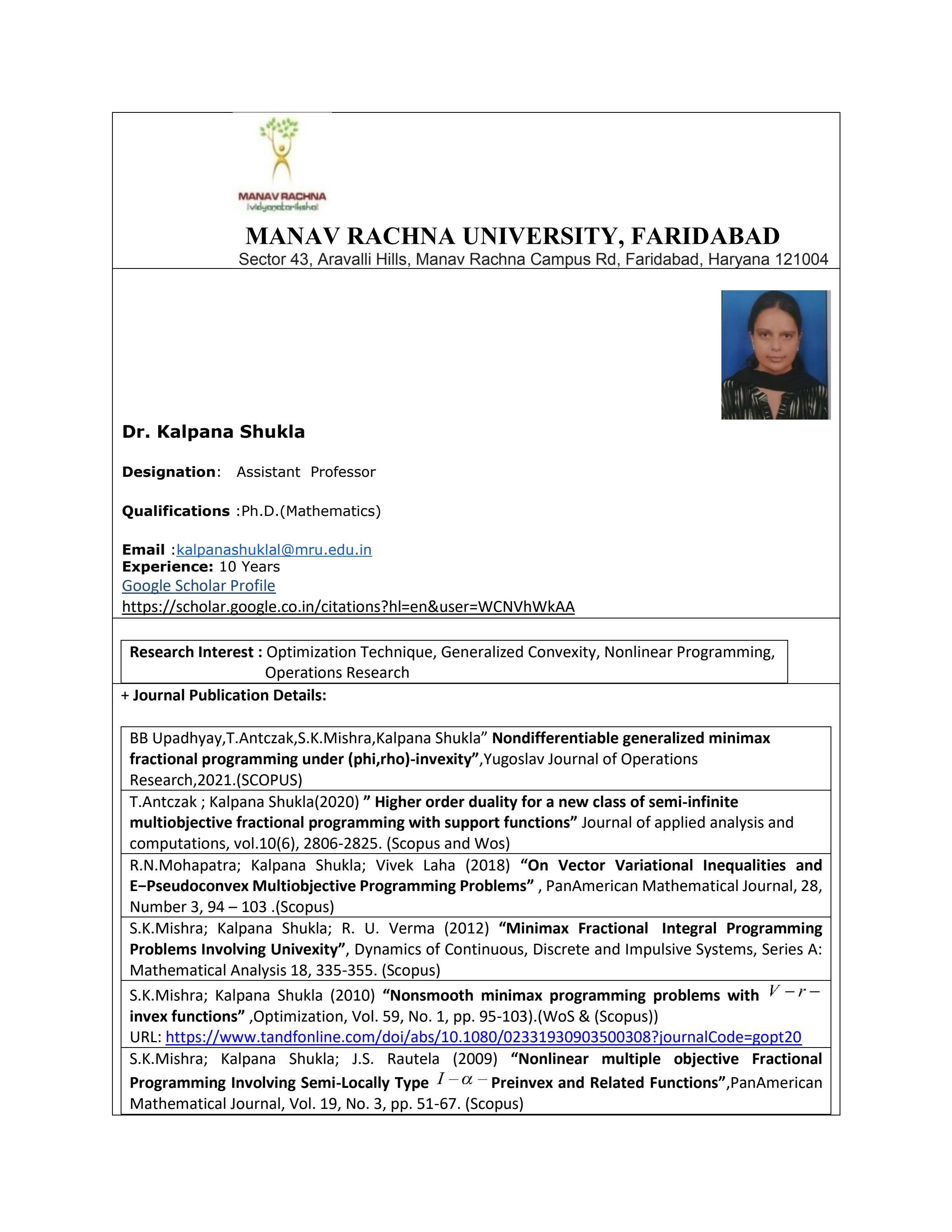 faculty-profile by Manav Rachn University - Issuu