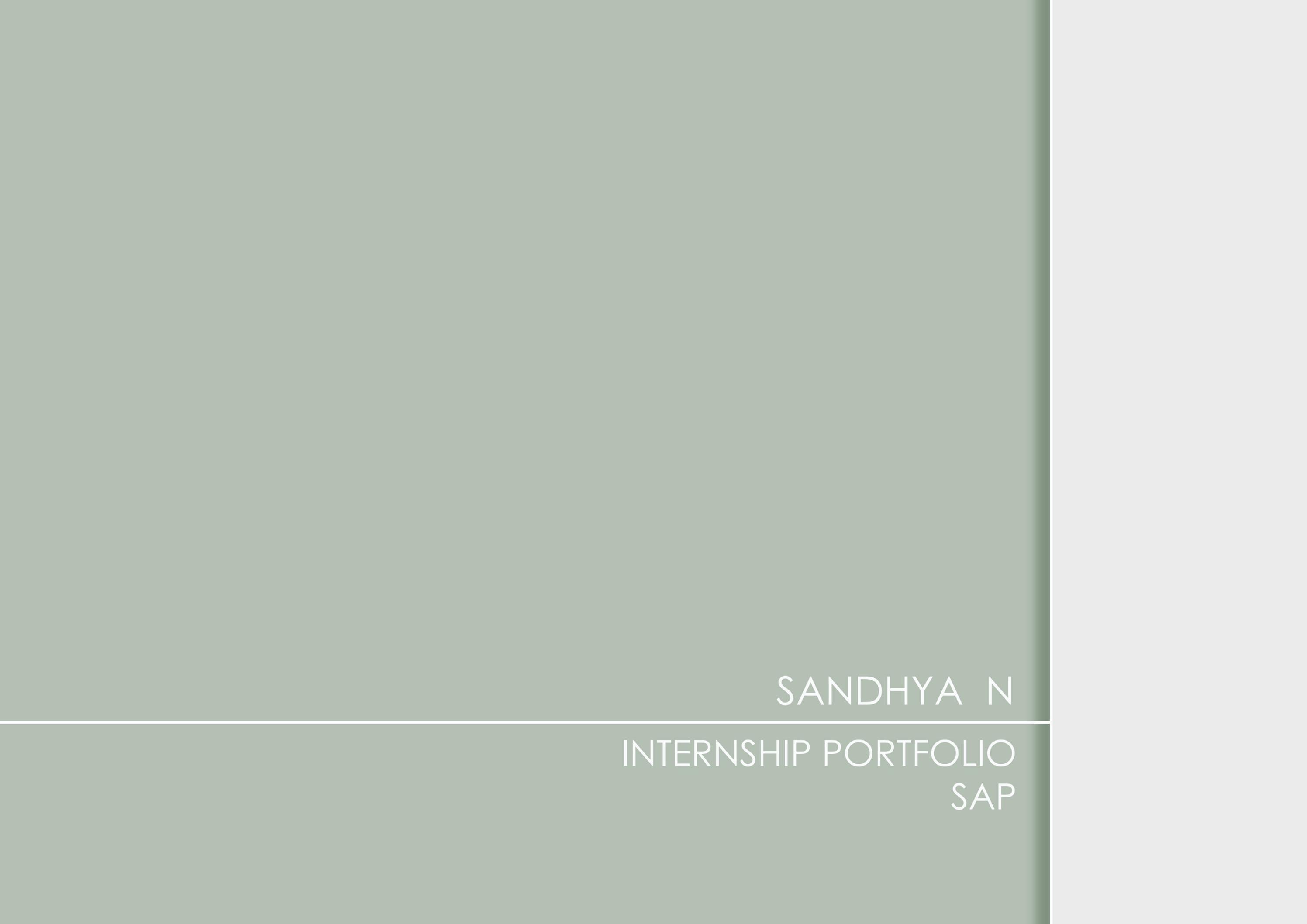 Internship Portfolio by Sandhya kumar - Issuu