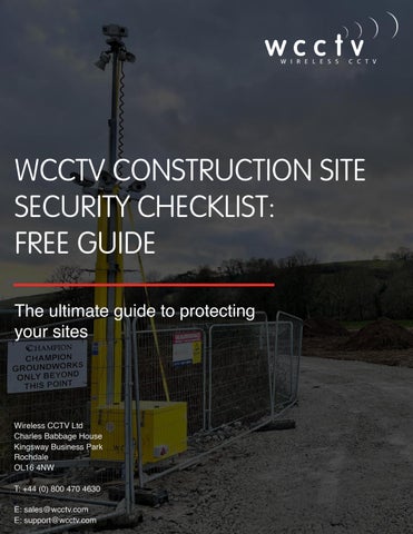 Construction Site Security: The Ultimate Checklist by WCCTV - Issuu