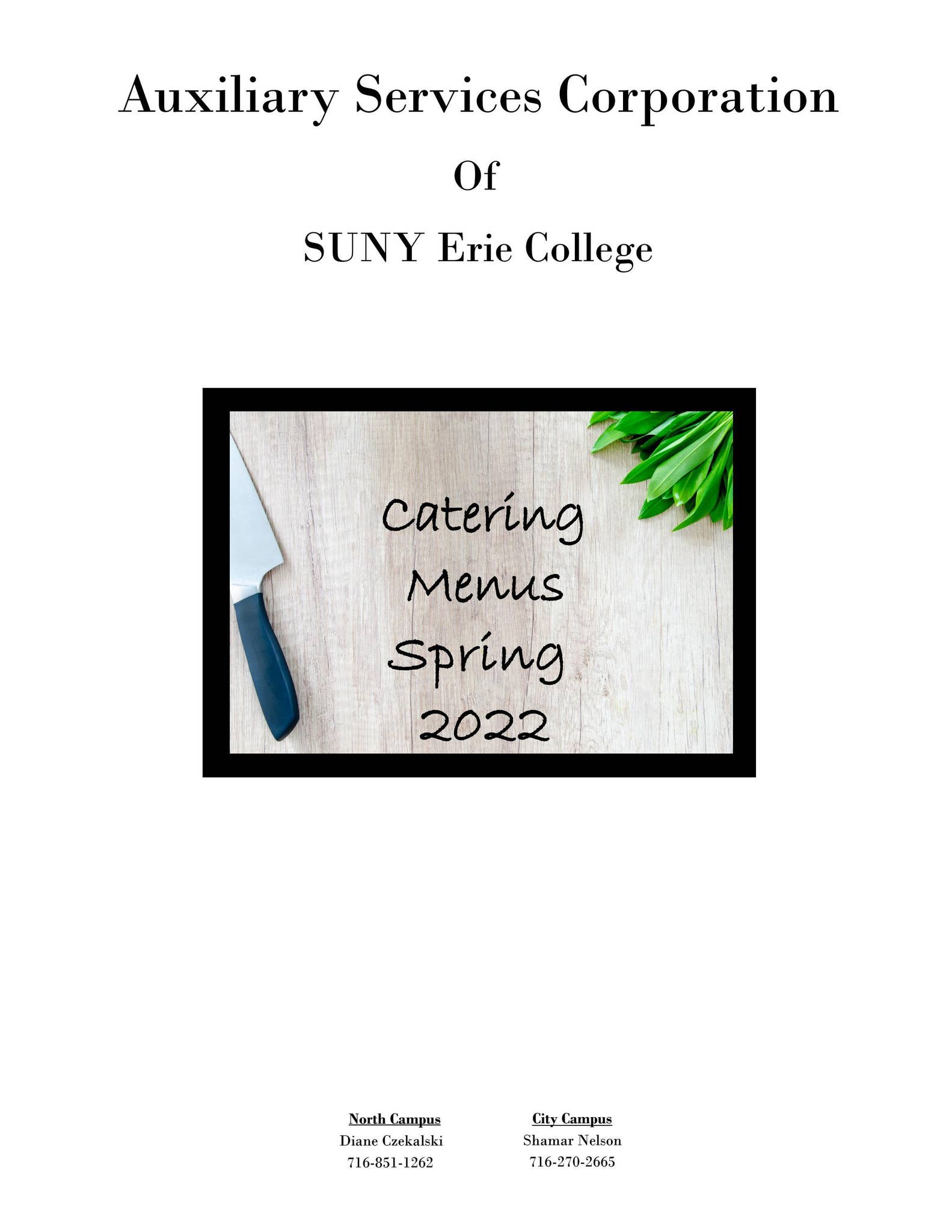 ASC Catering Menu by SUNY Erie - Issuu