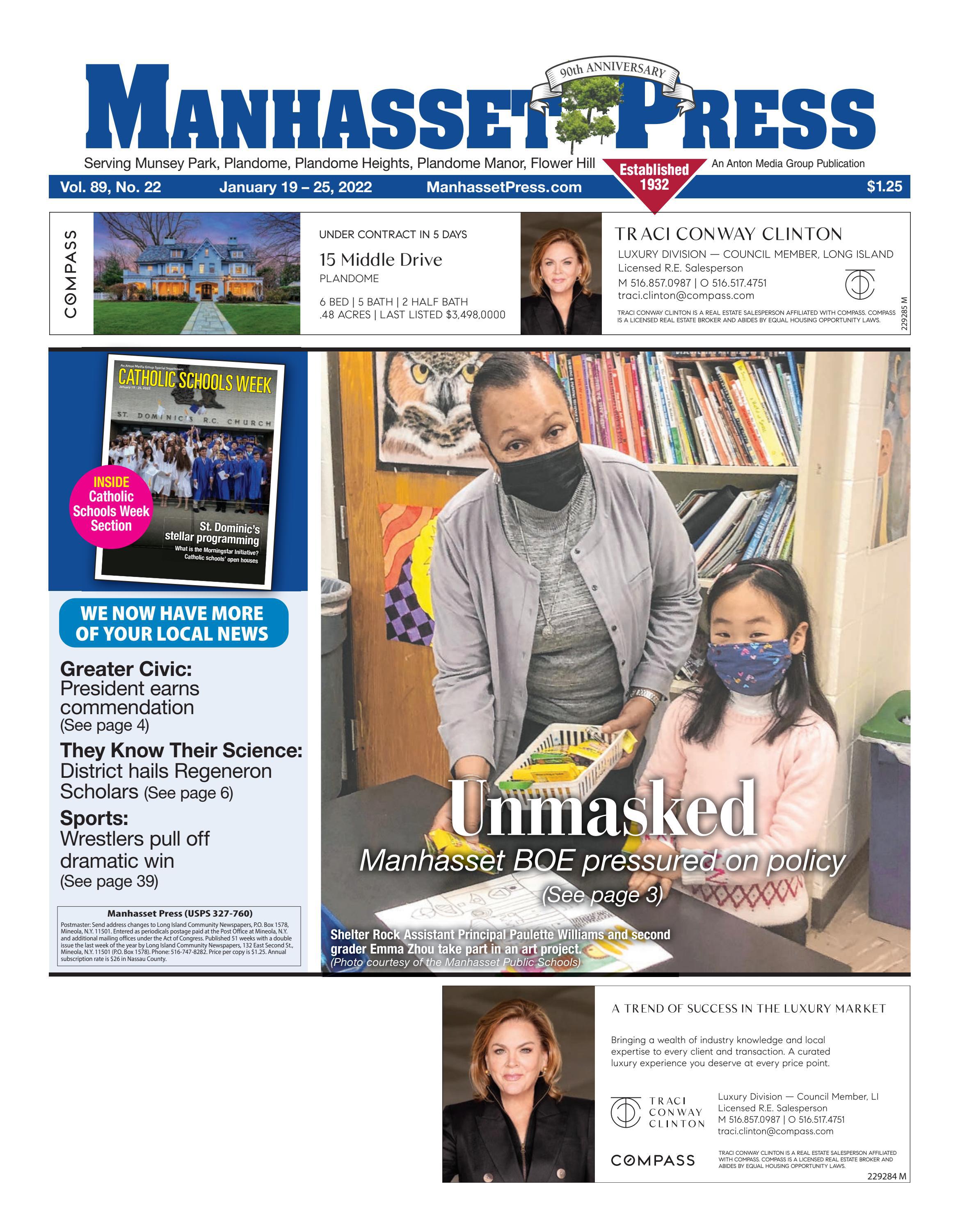 Manhasset Press 1/19/22 edition is published weekly by Anton Media ...