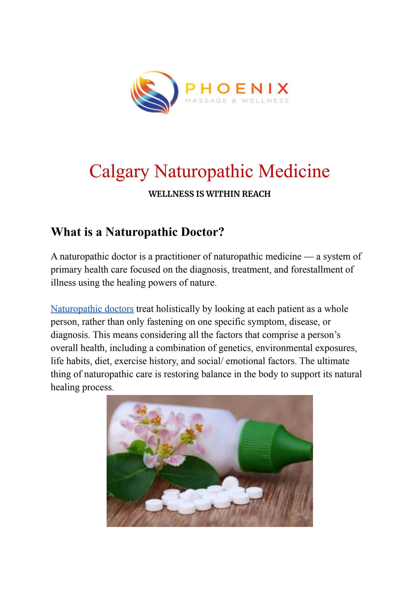 Calgary Naturopathic Medicine by Phoenix Massage & Wellness YYC - Issuu