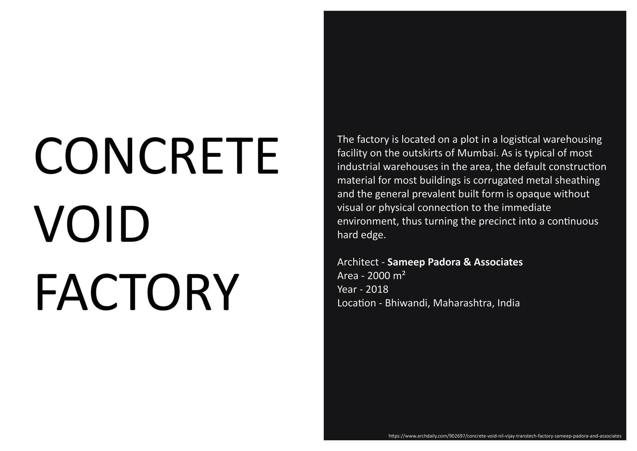 CONCRETE VOID FACTORY - SAMEEP PADORA AND ASSOCIATES - CASE STUDY by ...