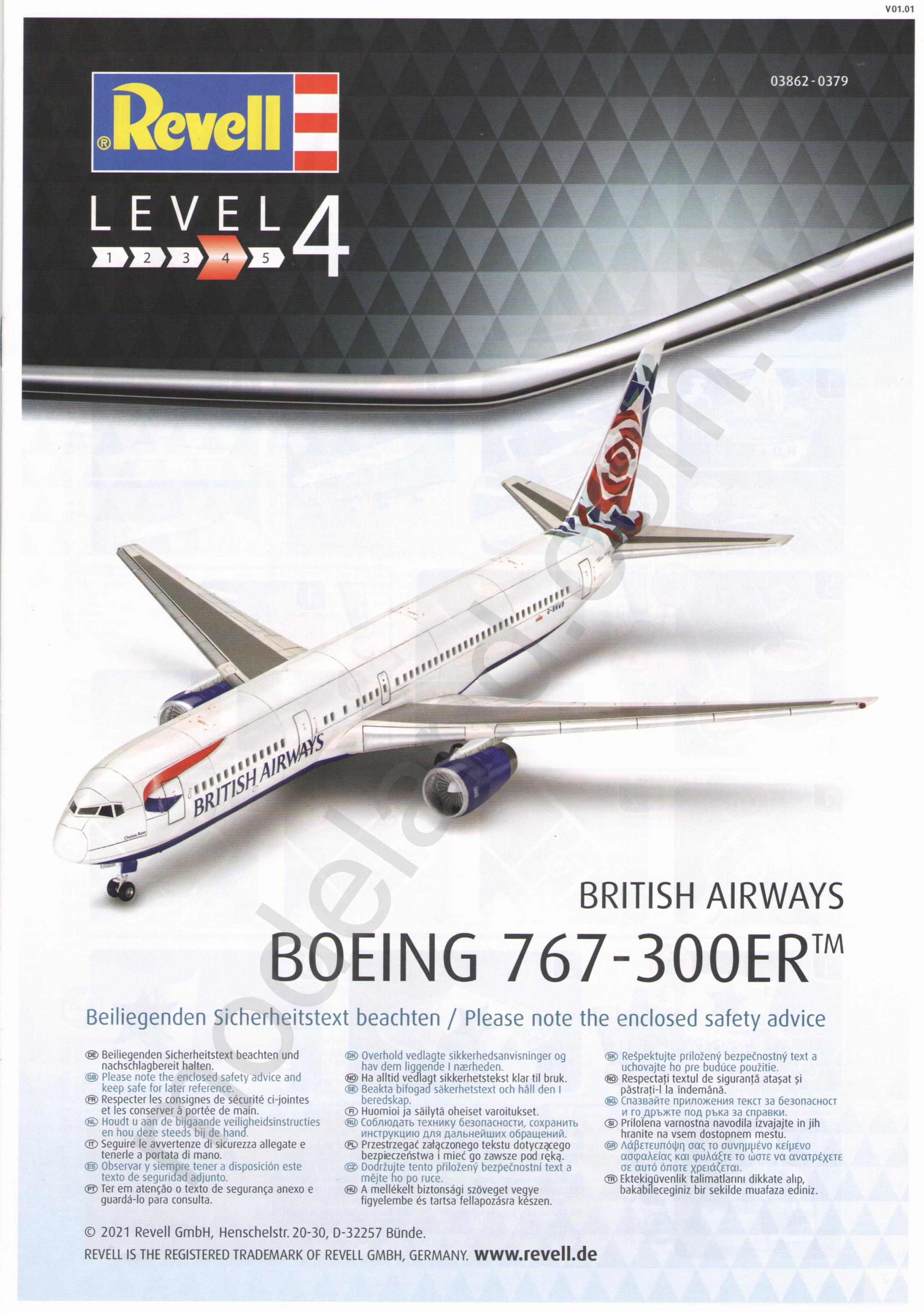 Revell 03862 Boeing 767-300ER, схема сборки by Modeland - Issuu