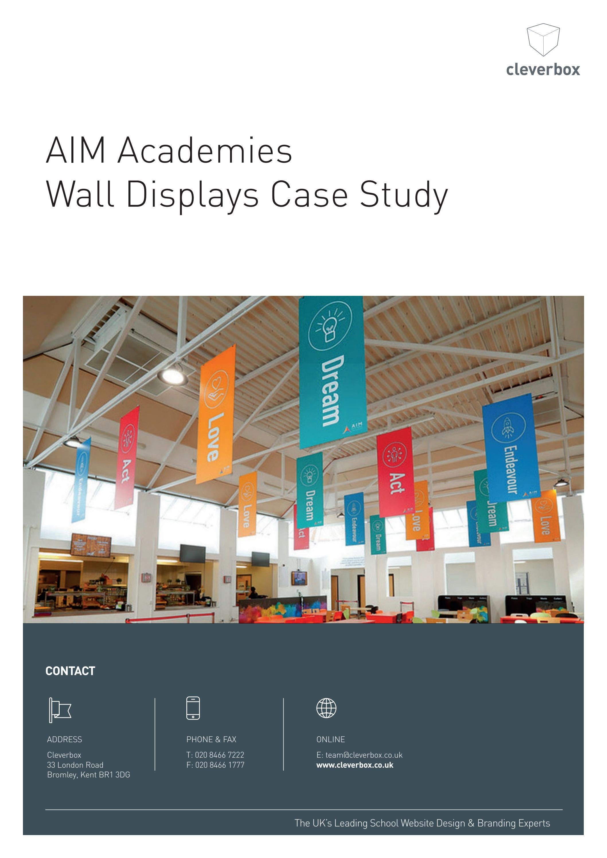 Aims Academies Trust Wall Displays Case Study by Cleverbox UK Ltd - Issuu