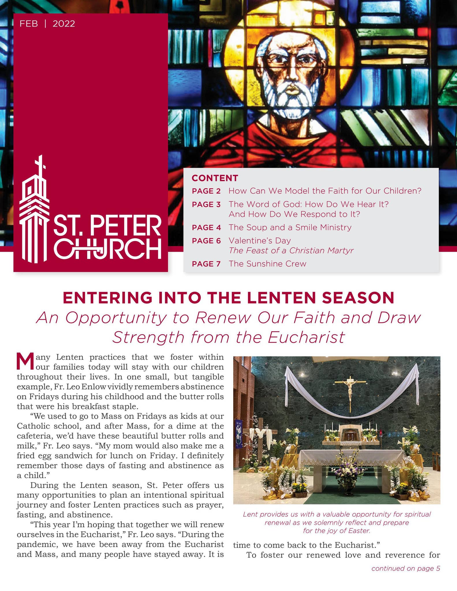 St. Peter Catholic Church Newsletter — February 2022 by Catholic ...