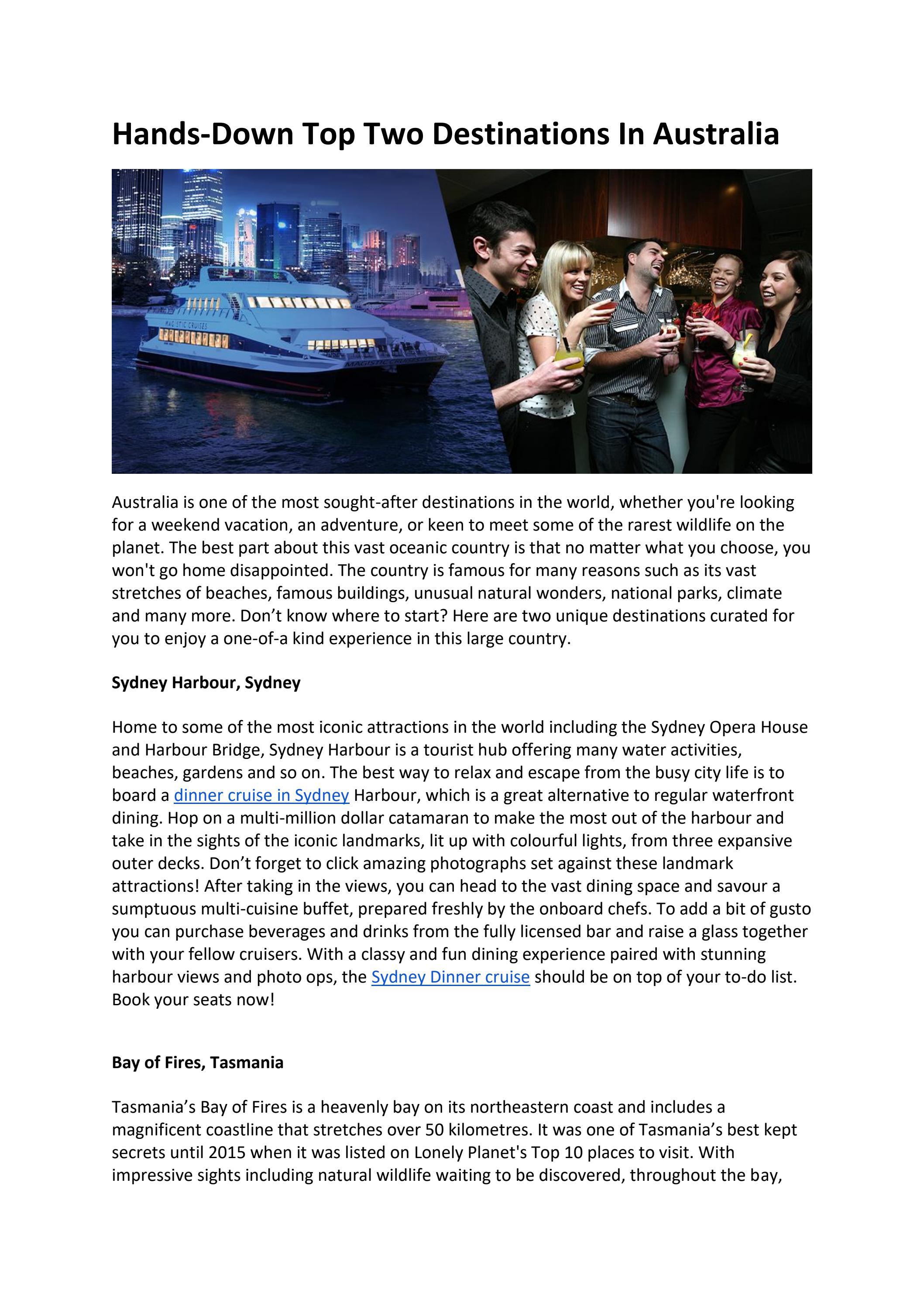 Hands-Down Top Two Destinations In Australia by harley1995 - Issuu