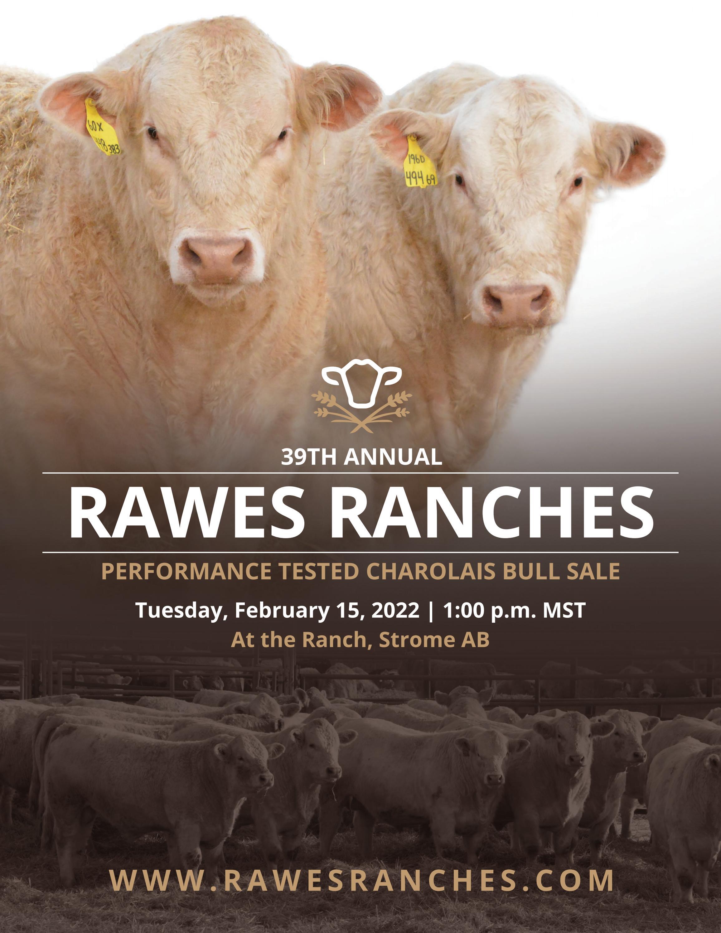 Rawes Ranches Performance Tested 39th Annual Bull Sale - Strome, AB by ...