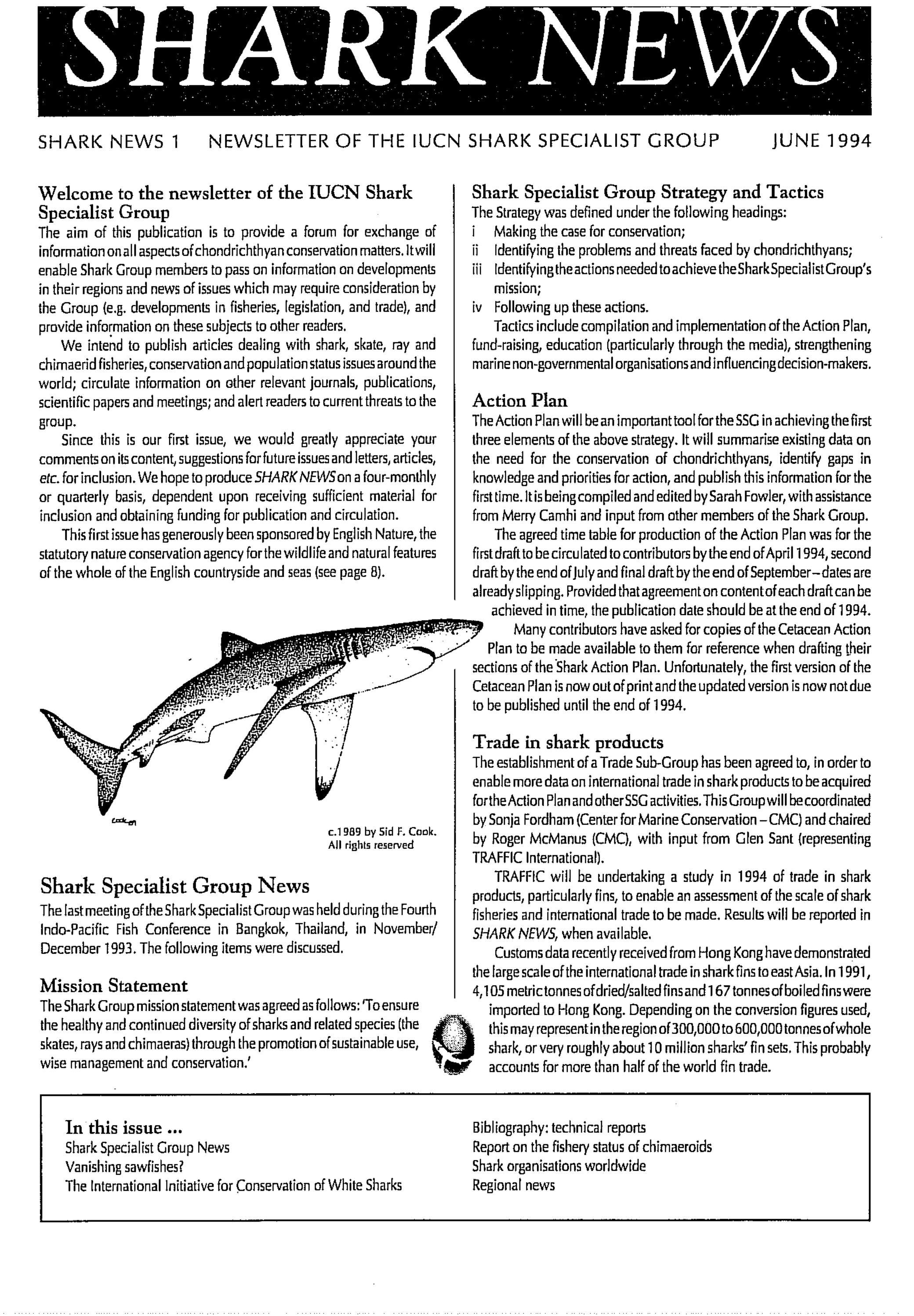 Shark News | Newsletter | June 1994 by IUCN SSC Shark Specialist Group ...