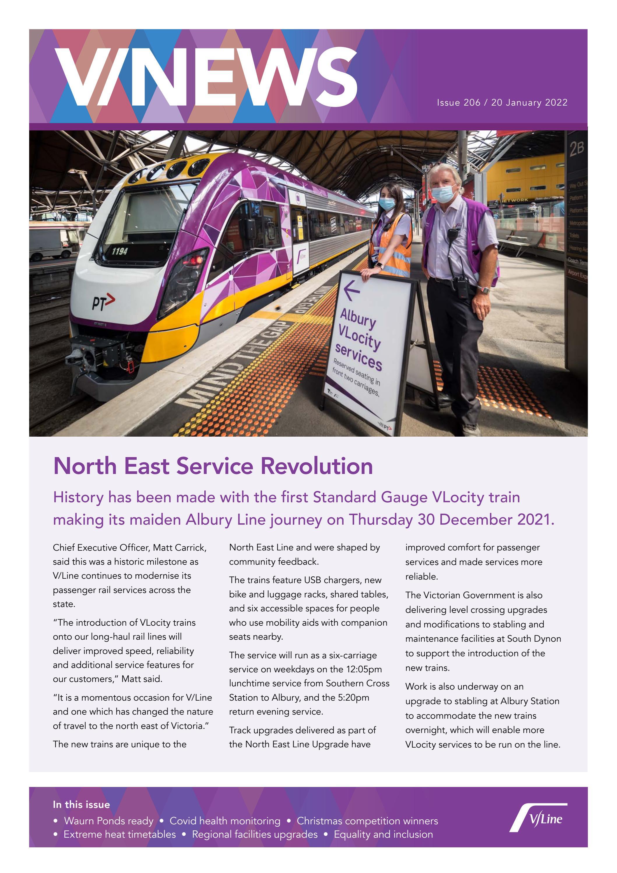V/News issue 206 - Friday 21 January by V/Line - Issuu