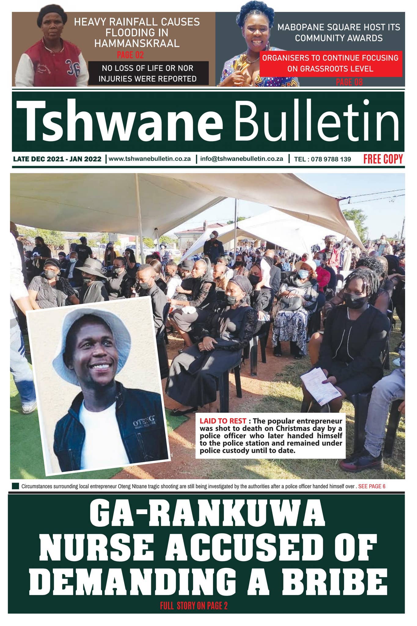 TSHWANE BULLETIN LATE DEC - JAN 2022 by Tshwane BulletinLive - Issuu