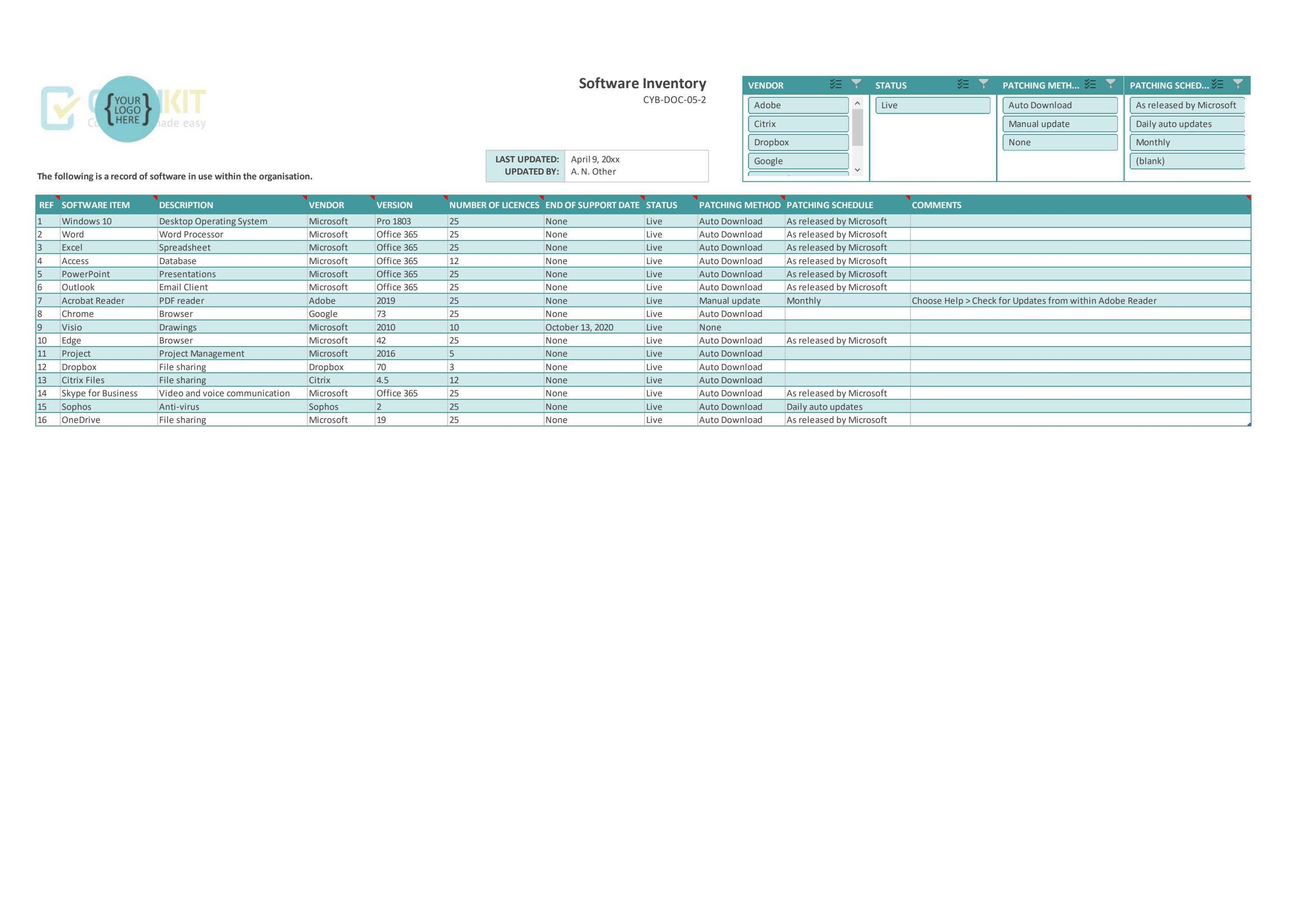 EXAMPLE Software Inventory by CertiKit Limited - Issuu