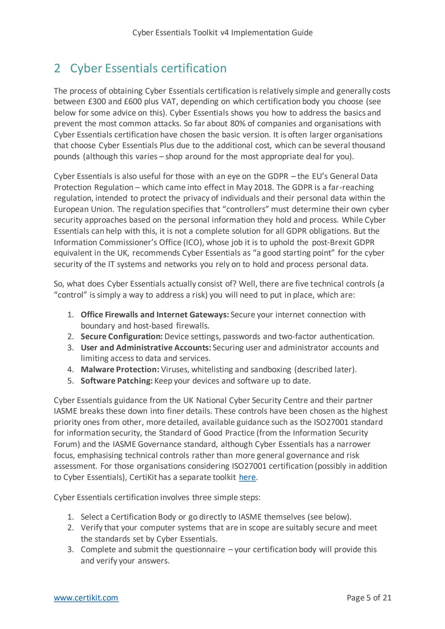 CERTIKIT Cyber Essentials Implementation Guide v4 by CertiKit Limited ...