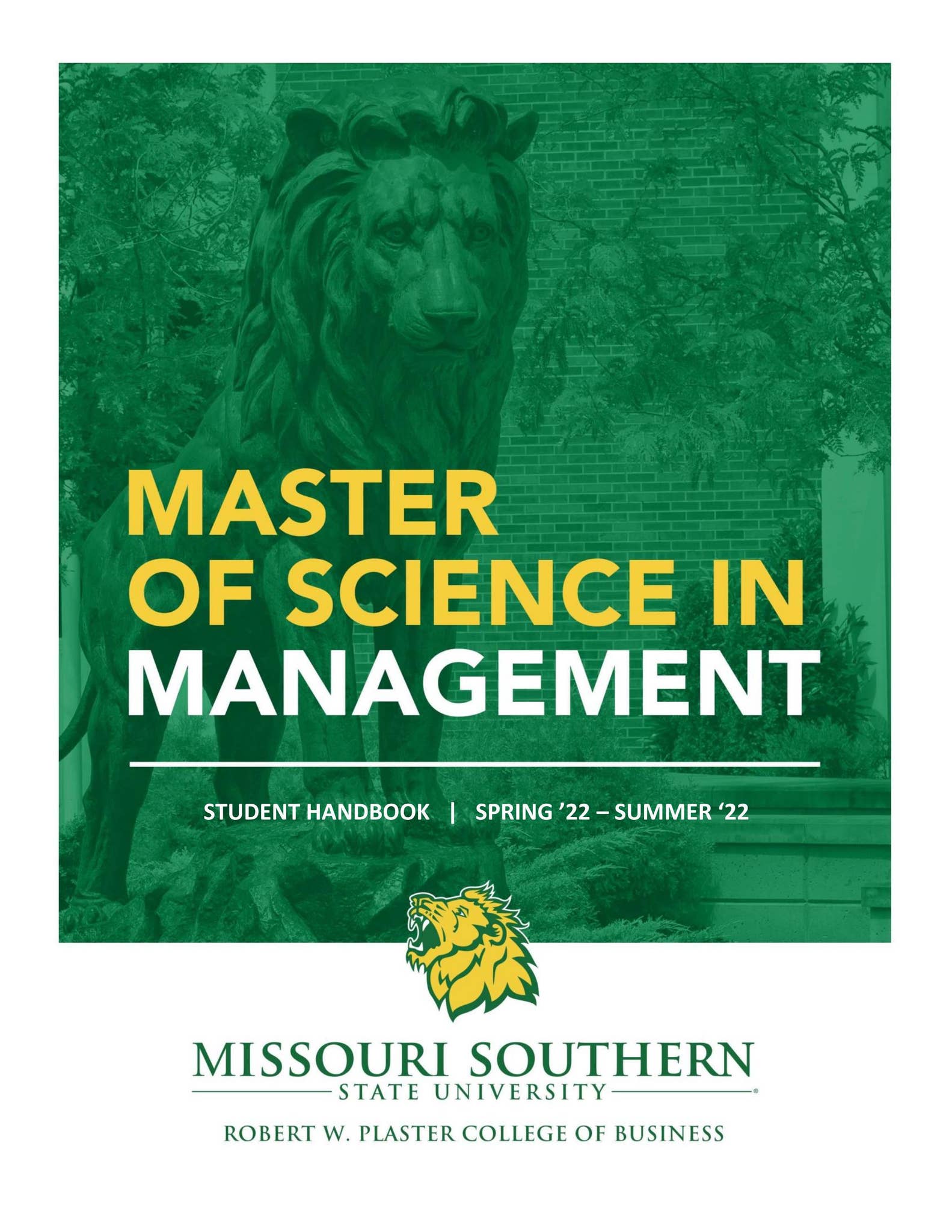 Master of Science in Management Student Handbook by Missouri Southern ...