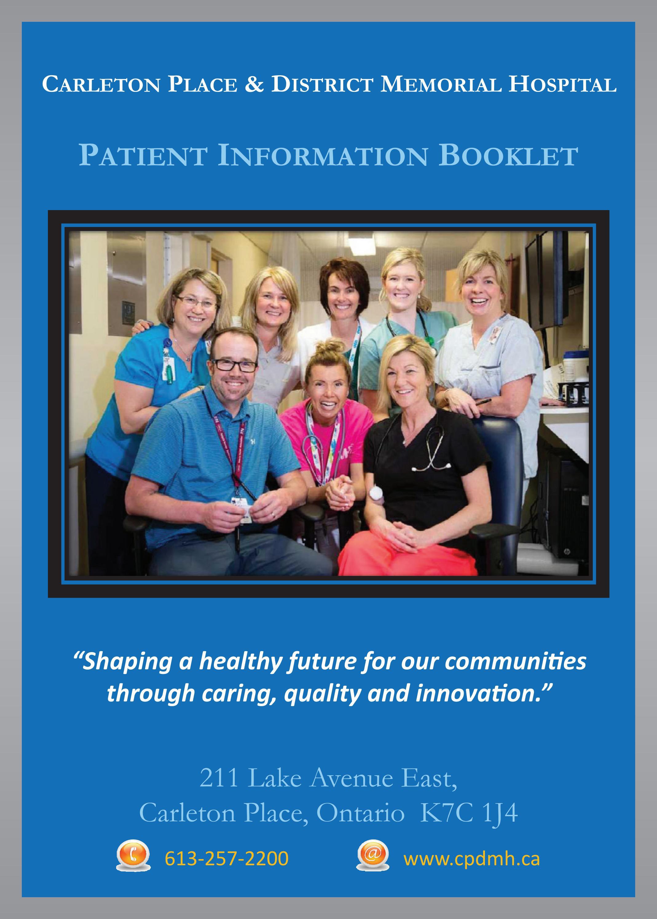 Carleton Place & District Memorial Hospital Patient Information Booklet ...