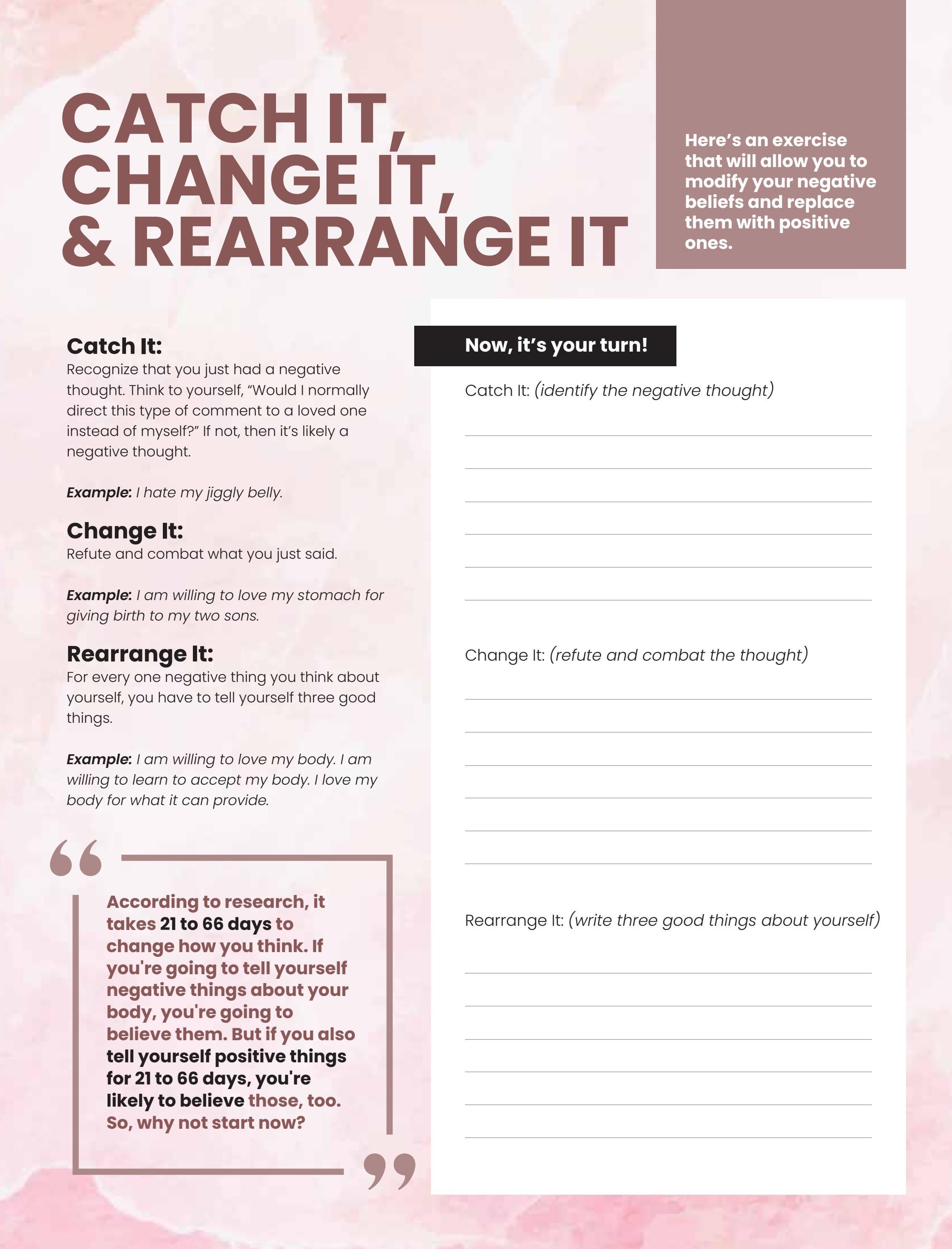 Catch It, Change It, & Rearrange It Worksheet by Red Mountain Weight ...