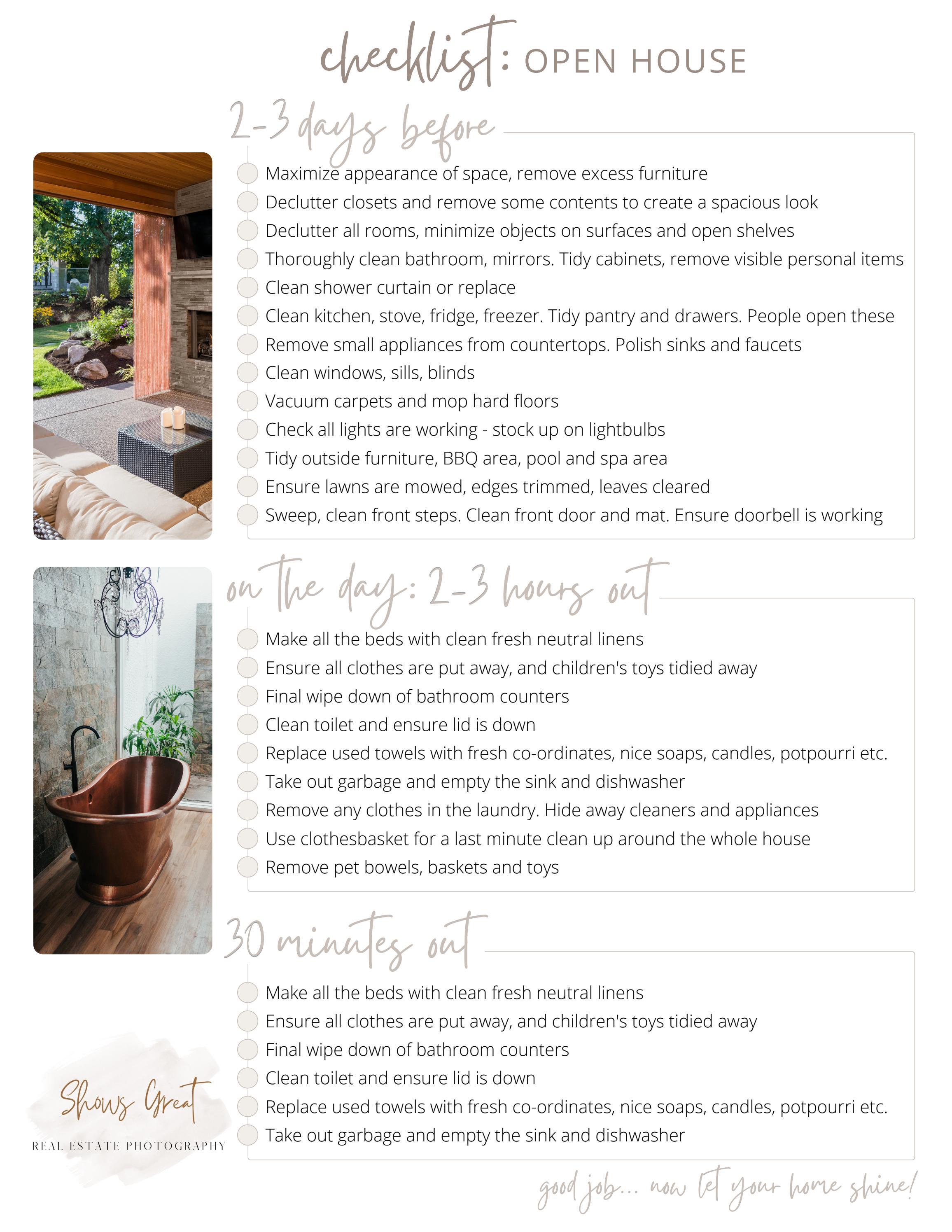 Open House Checklist by Shows Great Photography - Issuu