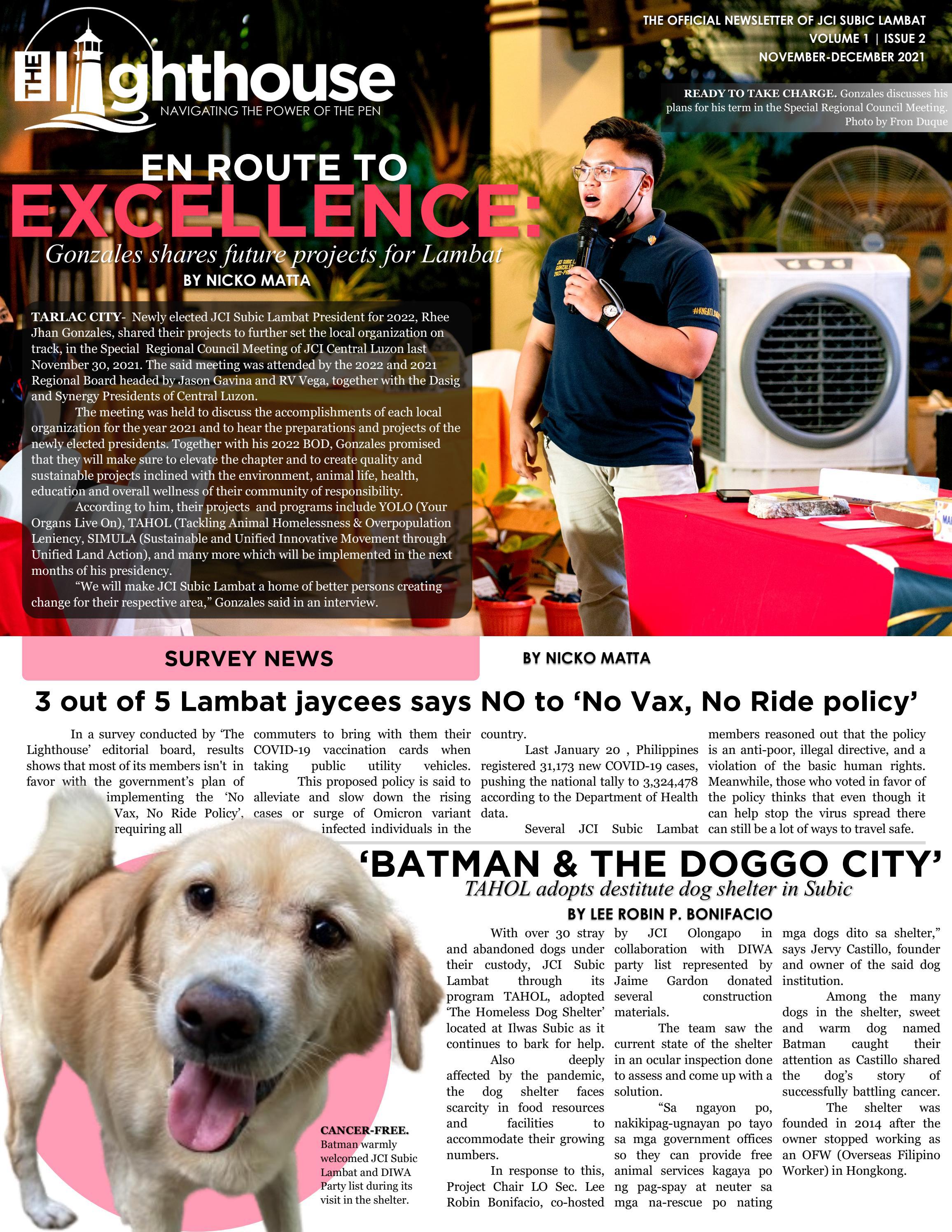 THE LIGHTHOUSE VOLUME 1 | ISSUE 2 by Subic Lambat JCI - Issuu