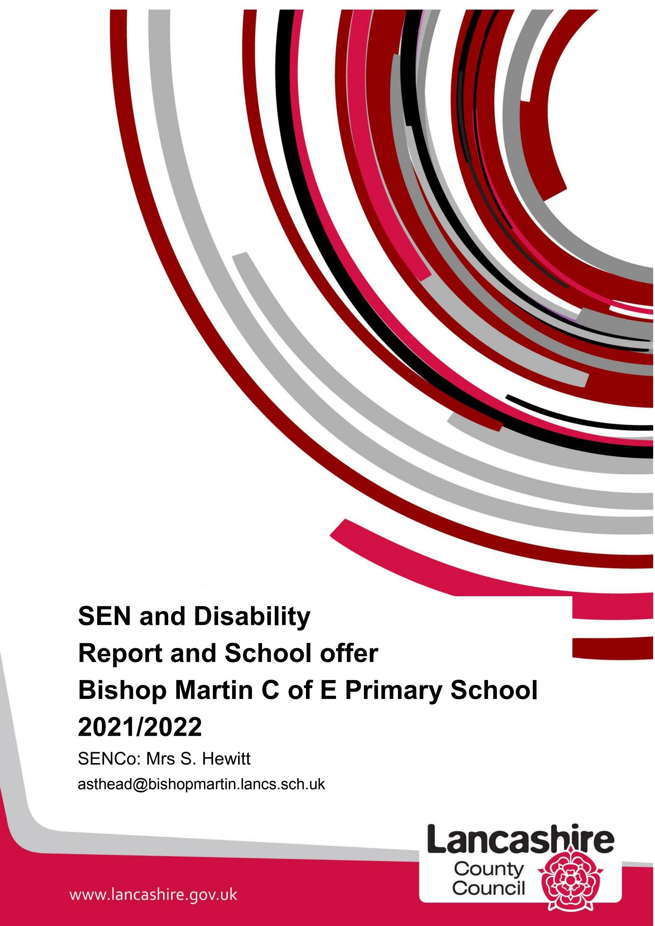 Bishop Martin SEN Information Report and Local Offer 2021-2022 by ...